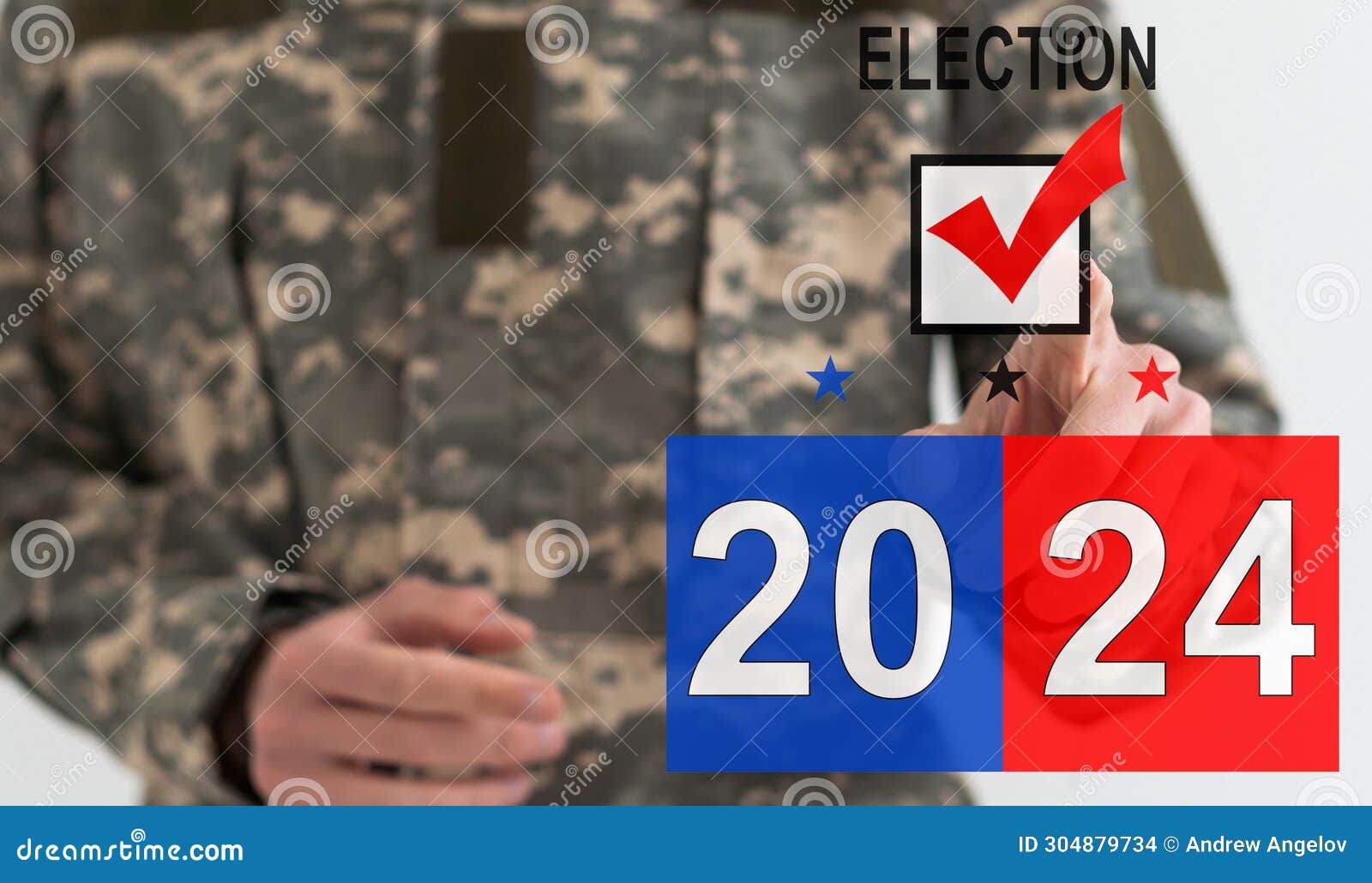 An American Army Camouflage and Badge during Elections Stock Photo ...