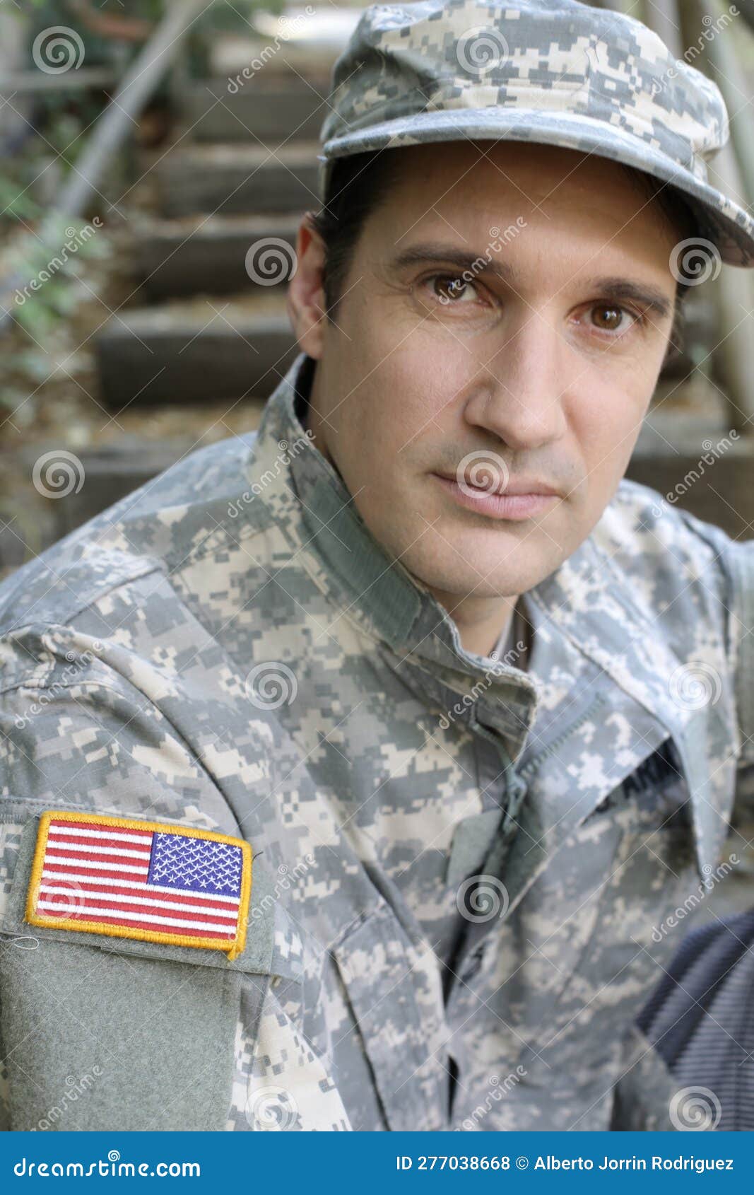 American Army Soldier in Uniform Stock Photo - Image of handsome, peace ...