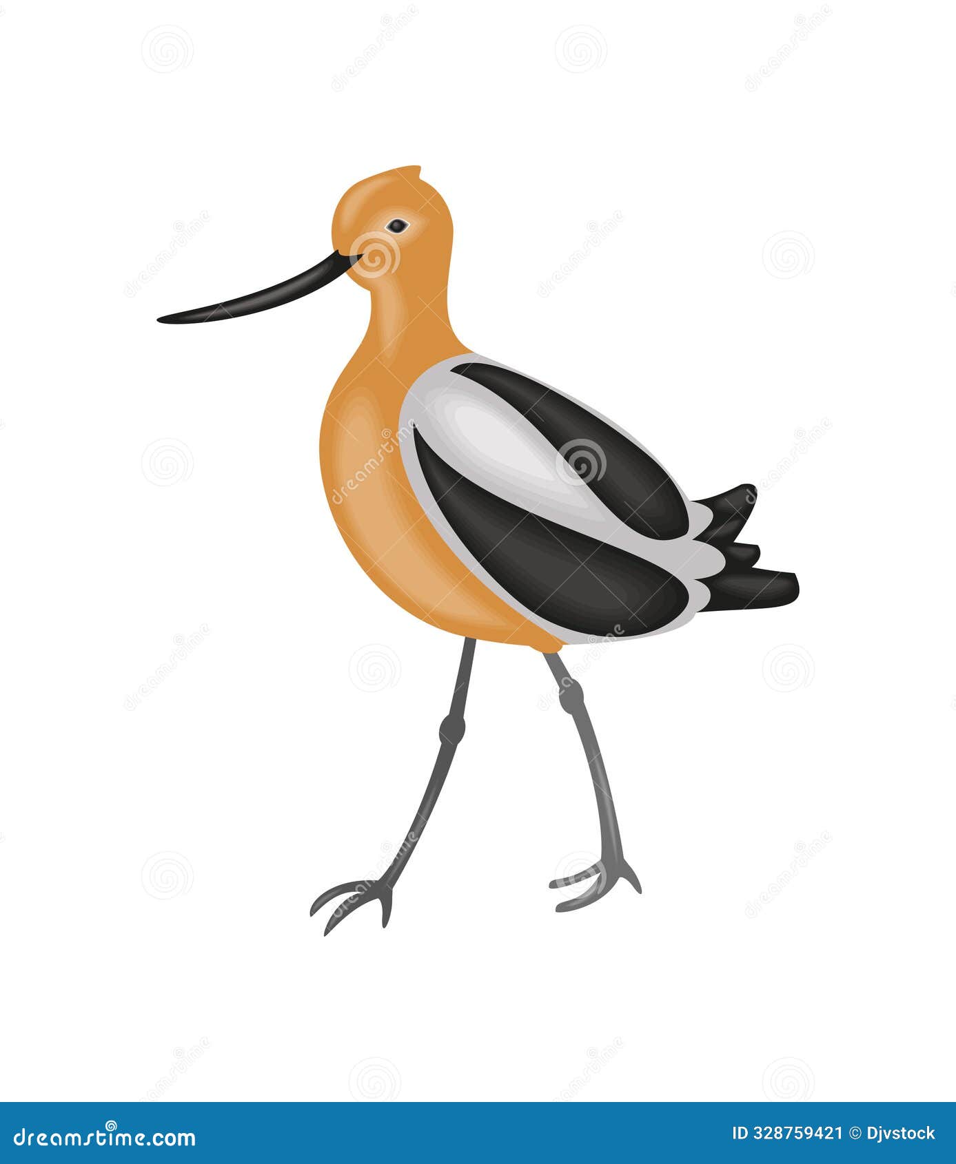 Bird Avocet Silhouette Logo Cartoon Vector | CartoonDealer.com #233074245