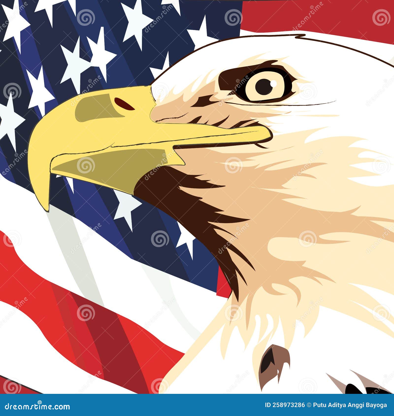 American bald eagle stock vector. Illustration of design - 258973286