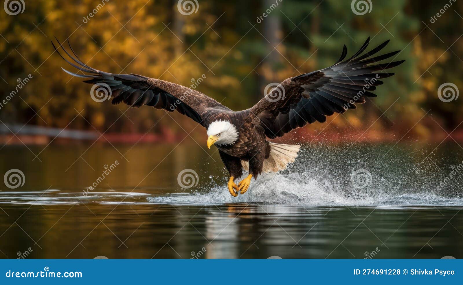 American Bald Eagle Diving Close Up Photo Generative AI Stock ...