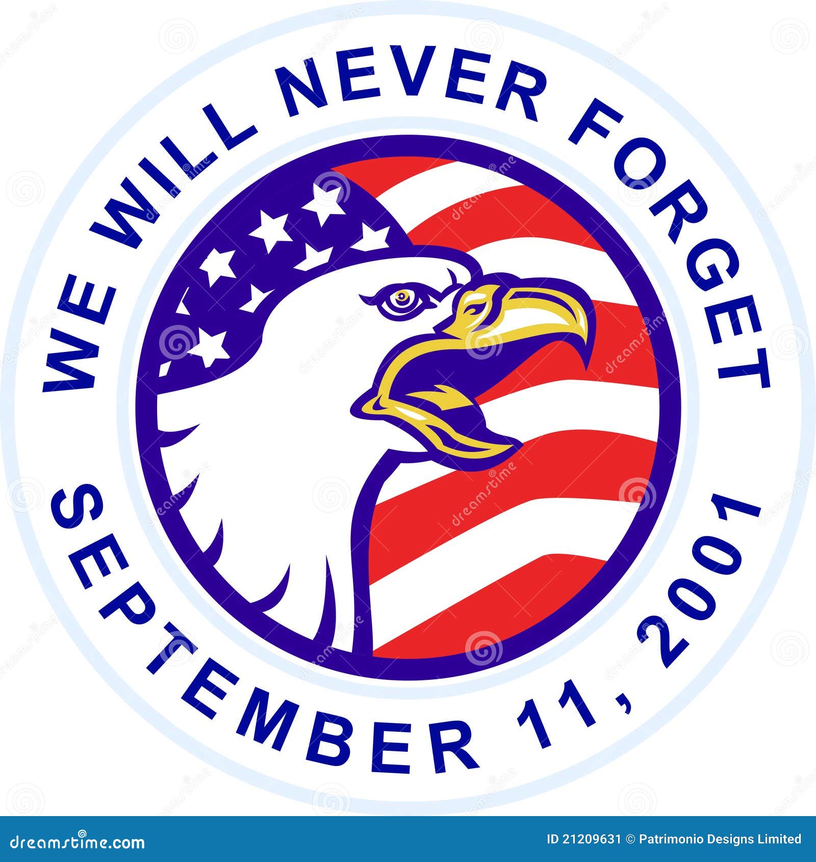 9 11 Never Forget Eagle