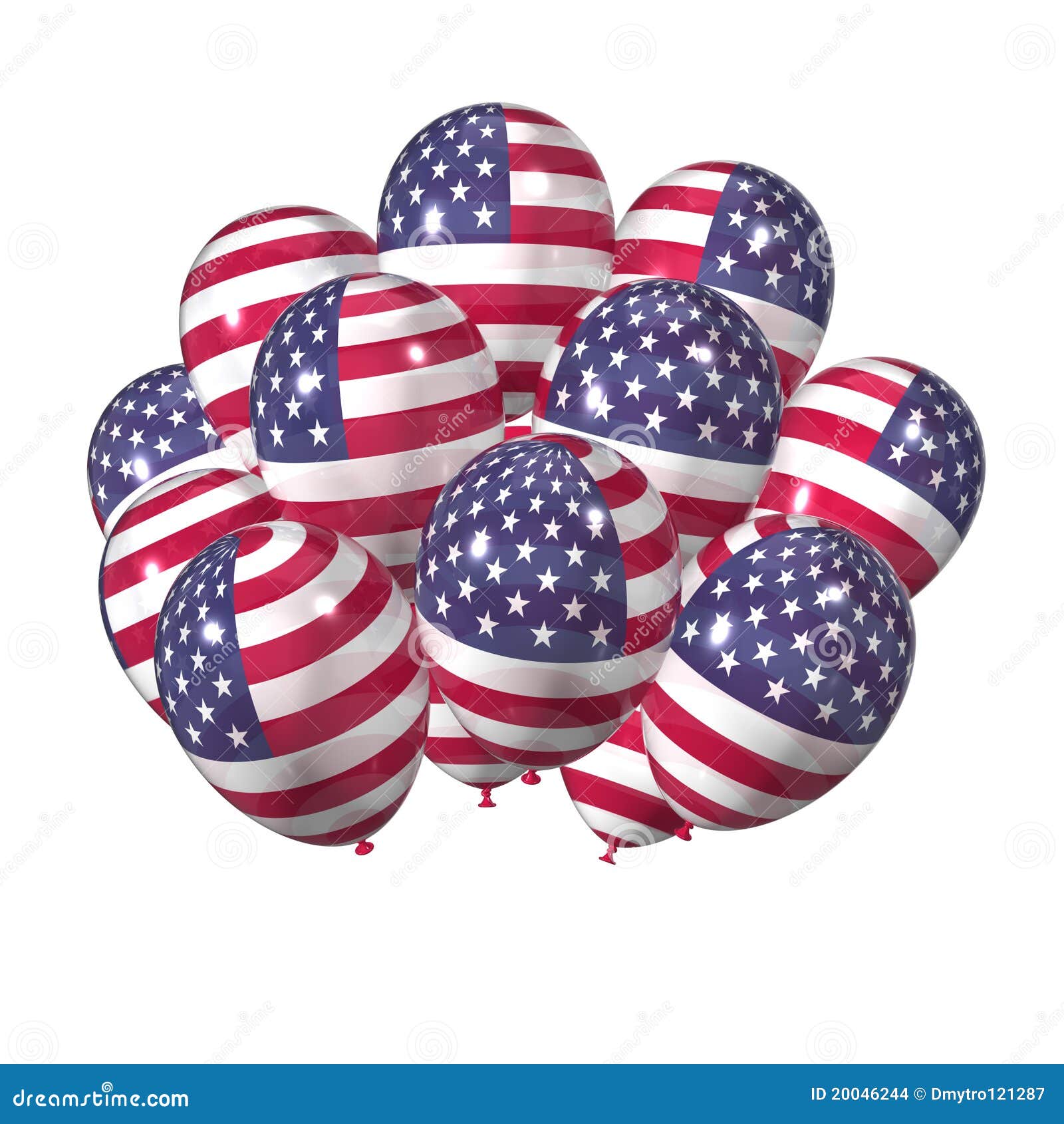 American Balloons for the Independence Day Stock Illustration ...