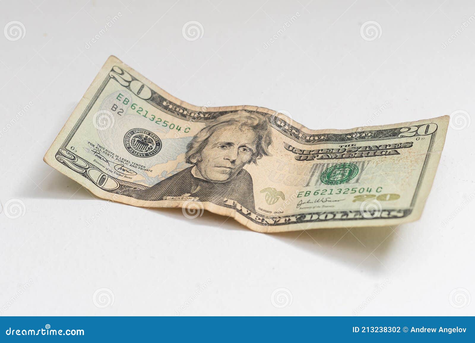 American Bank Notes Isolated on the White Background Stock Photo ...