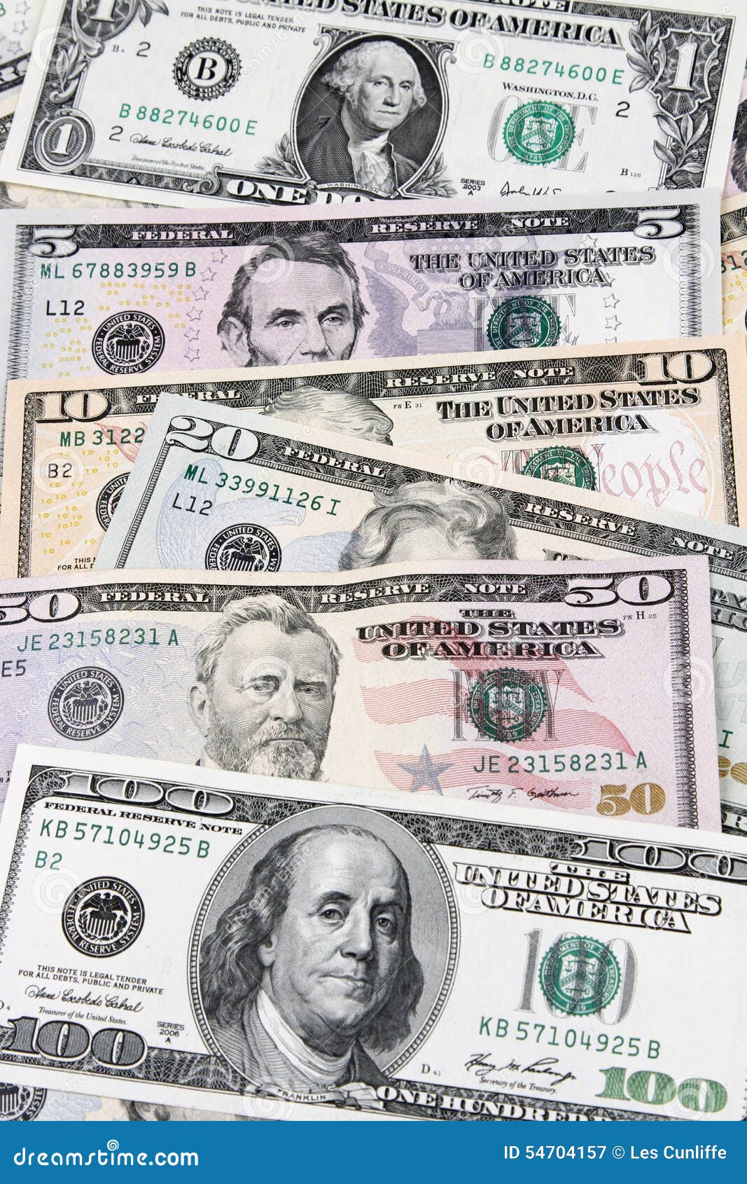 American banknotes stock image. Image of paper, savings - 54704157