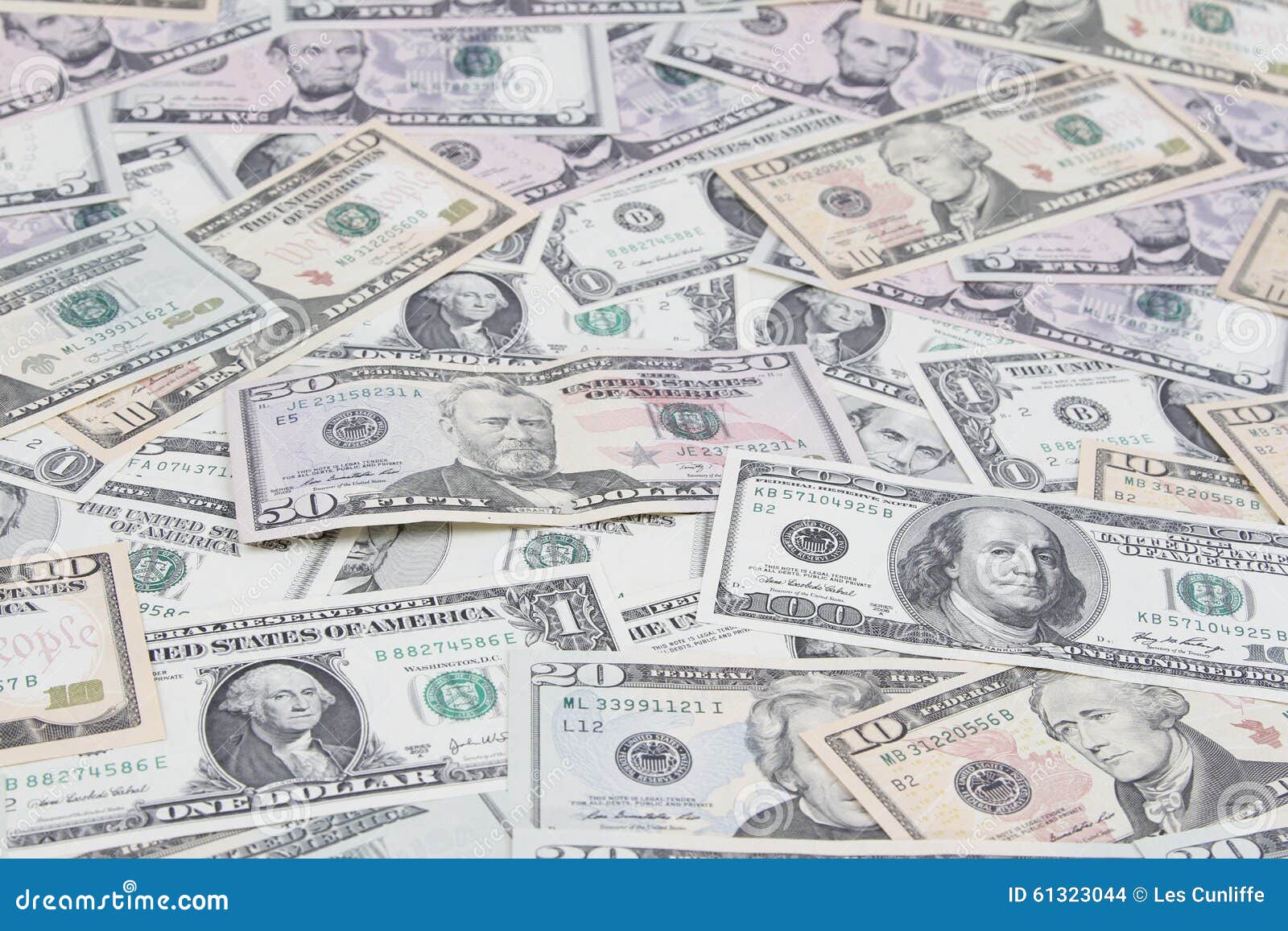 American banknotes stock photo. Image of earnings, cash - 61323044