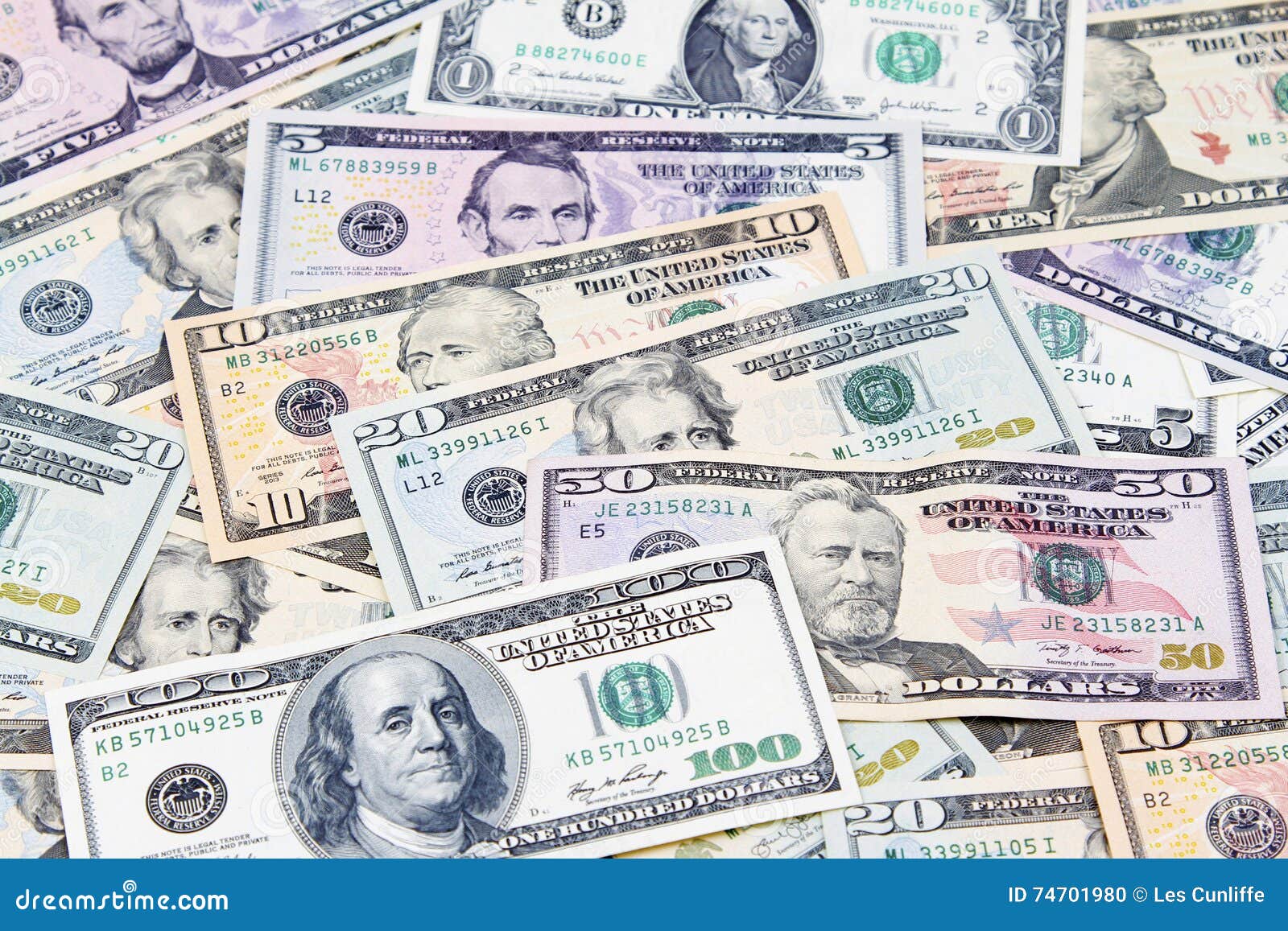 American banknotes stock photo. Image of banknote, banking - 74701980