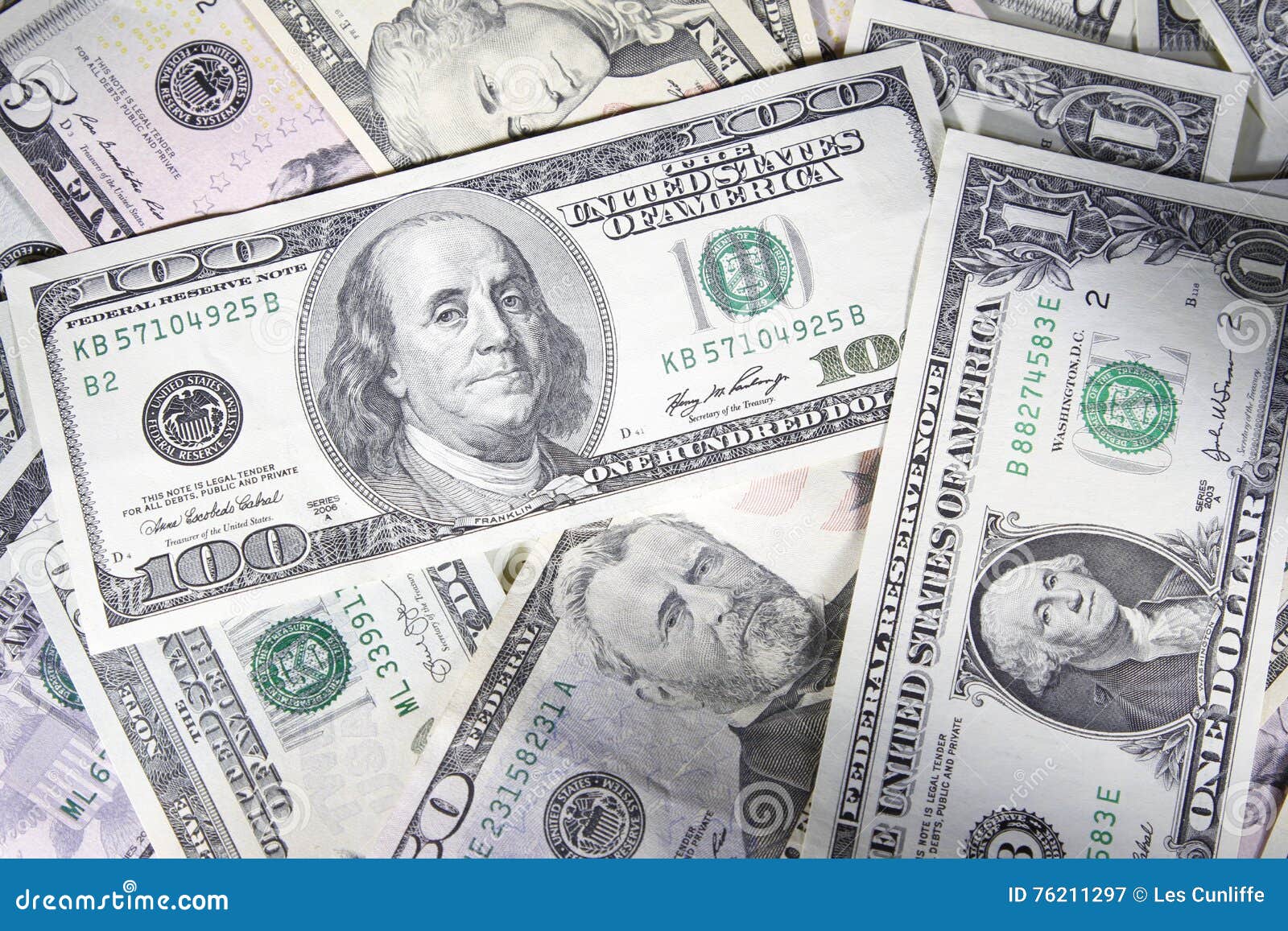 American banknotes stock image. Image of cash, earnings - 76211297