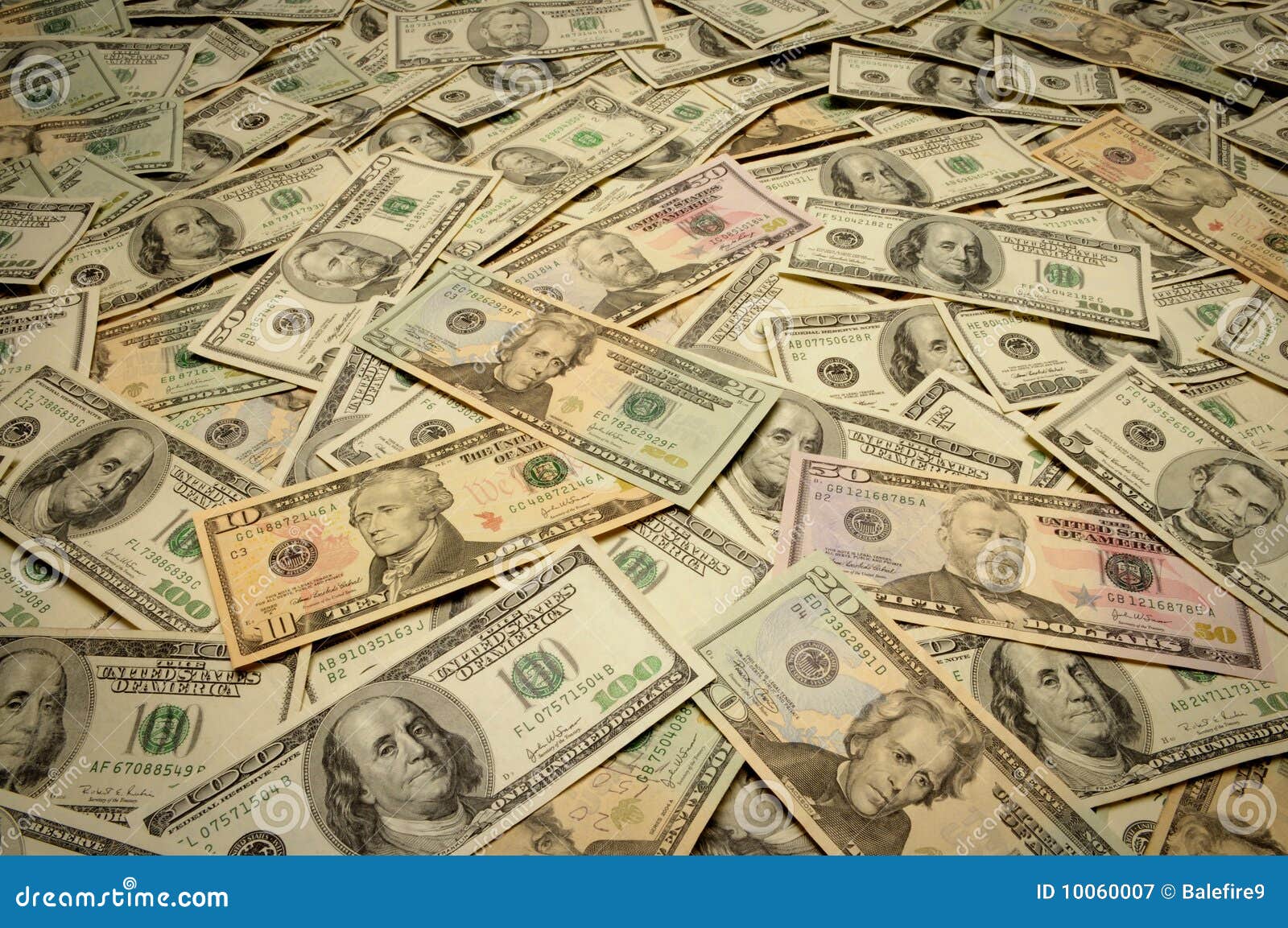 American Banknotes of Various Denominations Stock Image - Image of ...