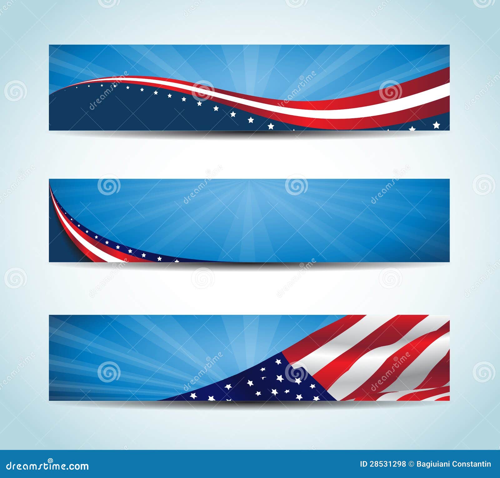 American Flag Pennant Banner Printable