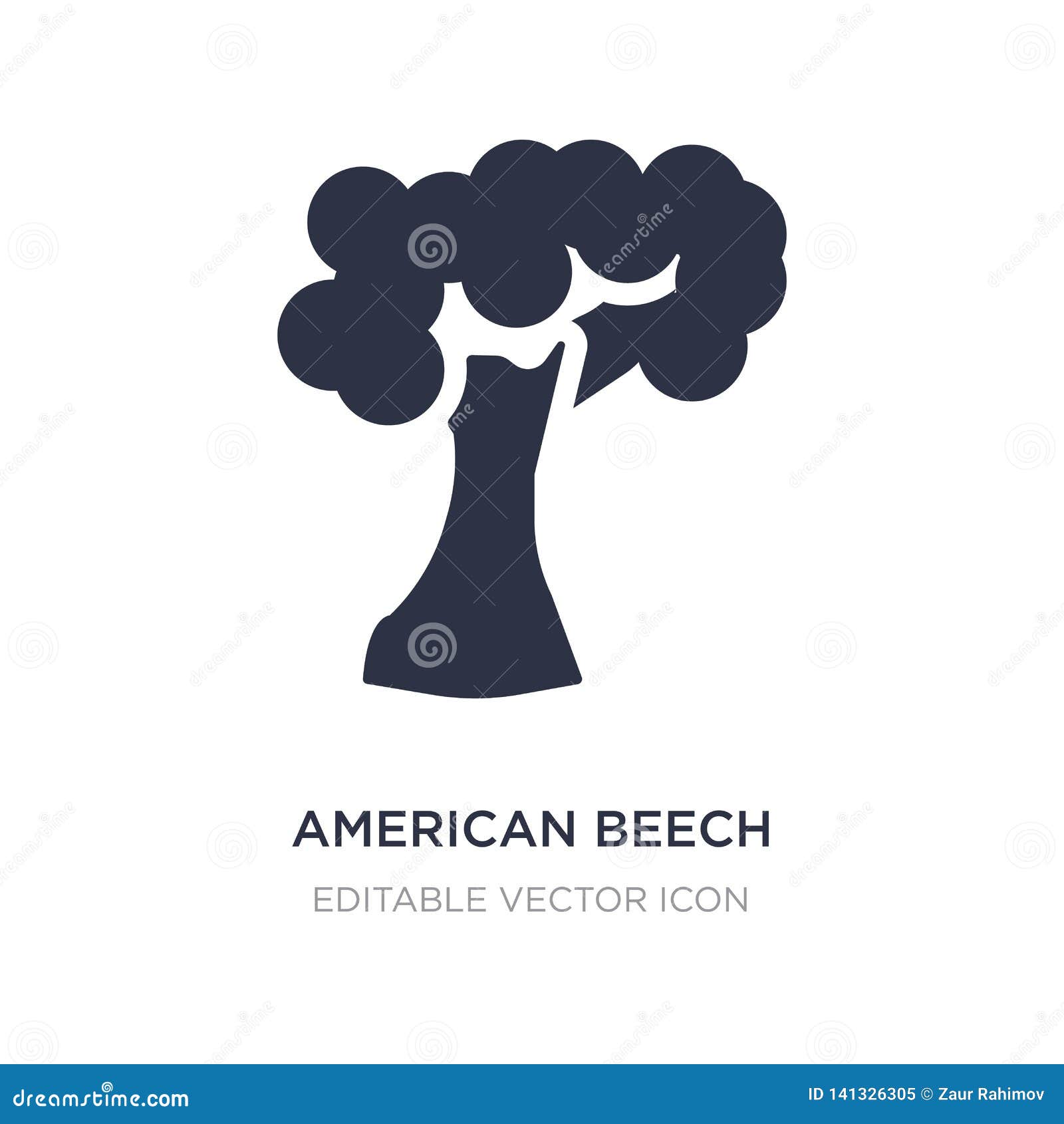 American Beech Tree Icon On White Background. Simple Element ...