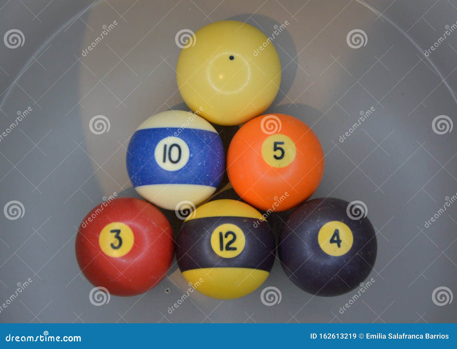 American Billiard Balls Placed in Triangle Stock Image - Image of wall ...