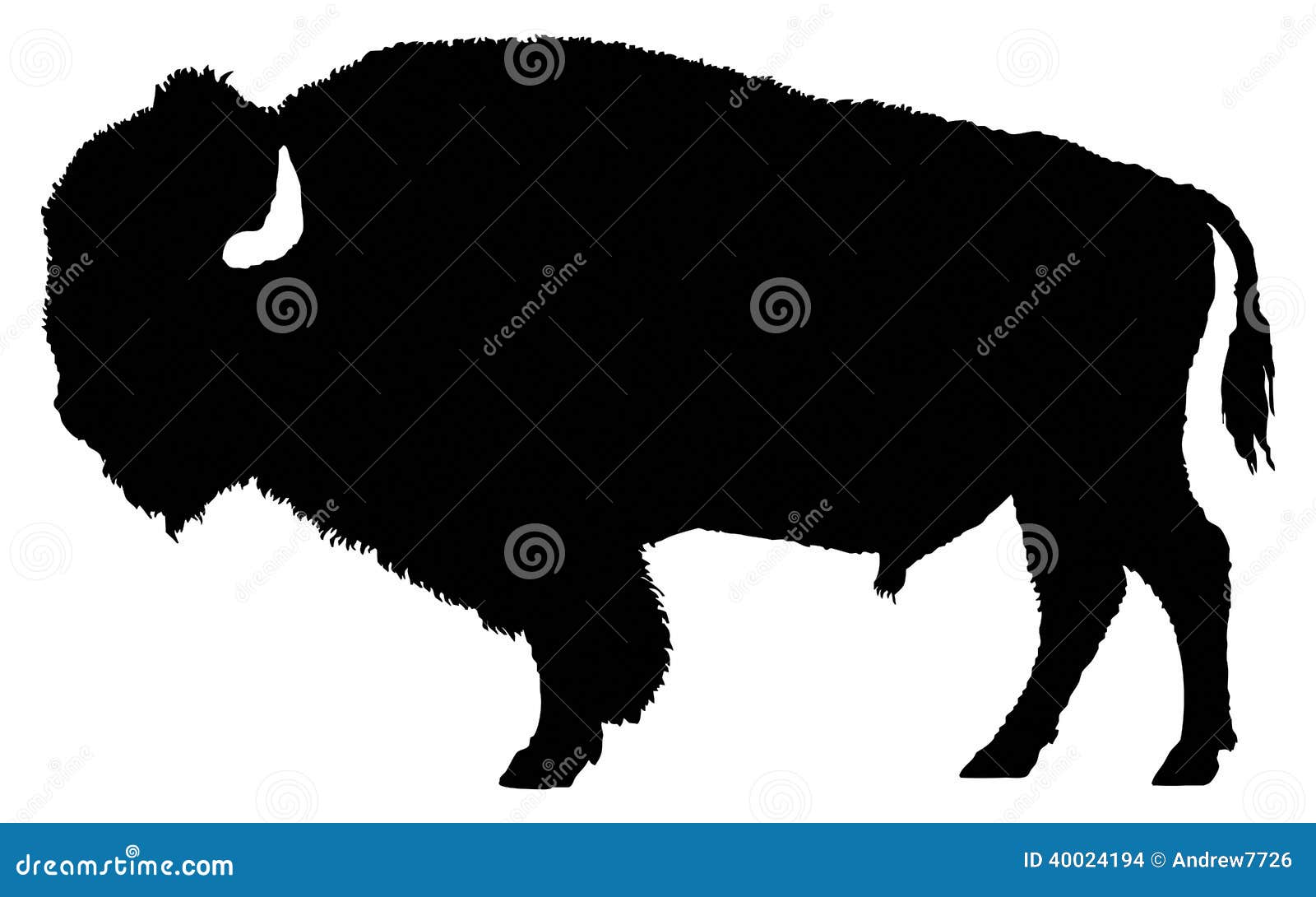 American bison silhouette stock illustration. Illustration of black ...