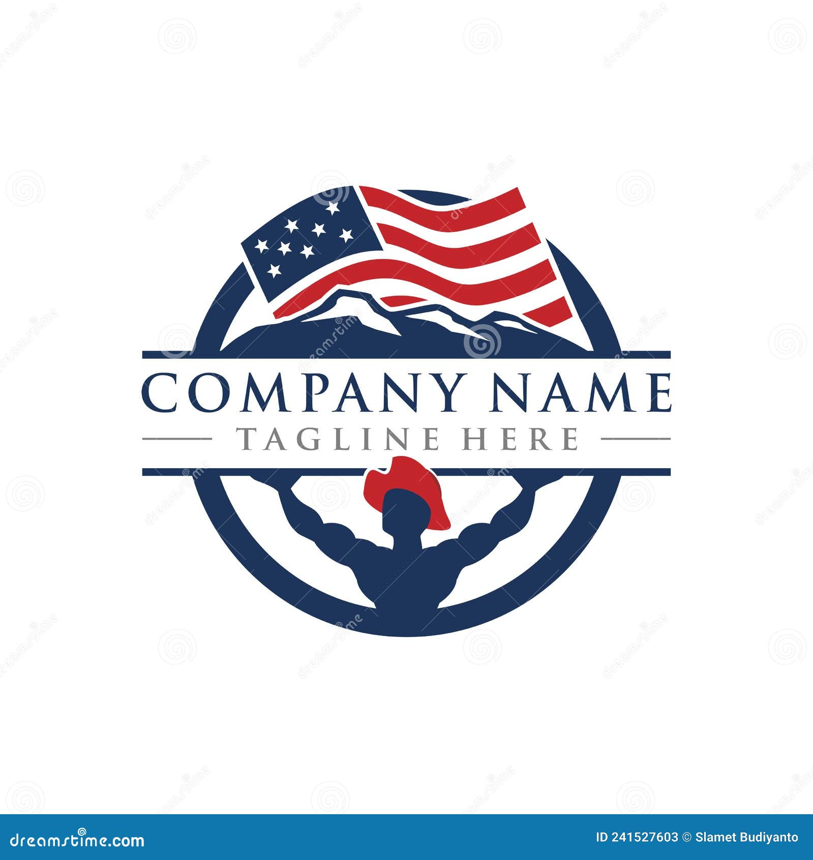 American Body Builder Logo Image Vector Stock Vector - Illustration of ...