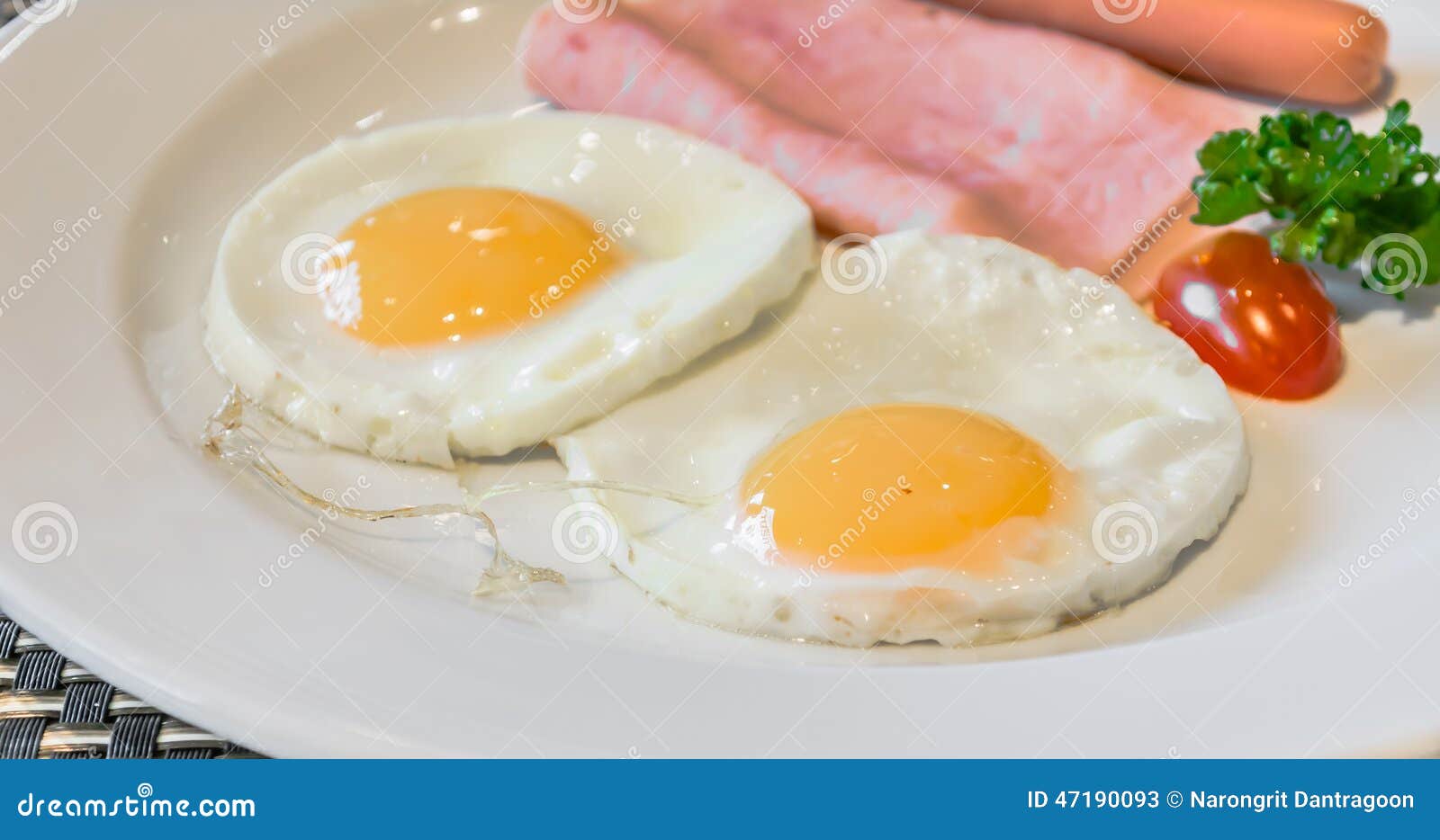 American Breakfast Cooked and Looks Delicious in Restaurant Stock Image ...