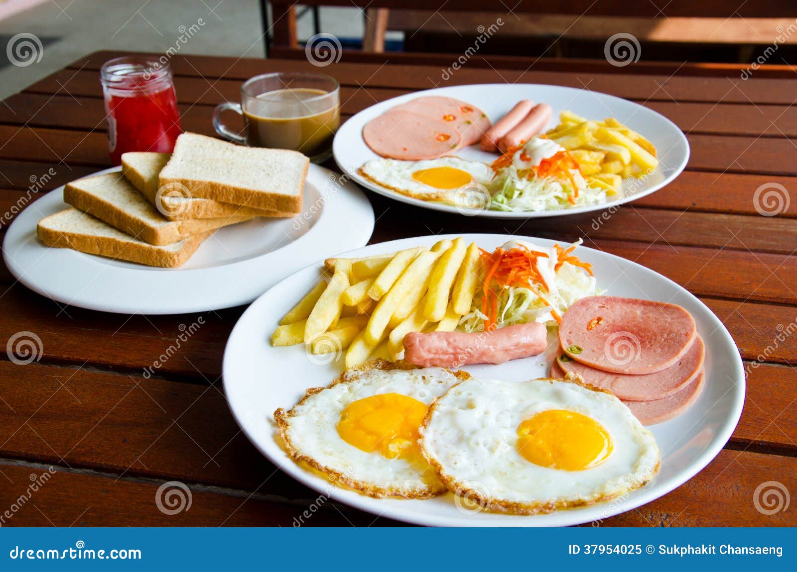 American breakfast stock image. Image of cooked, fruit - 37954025