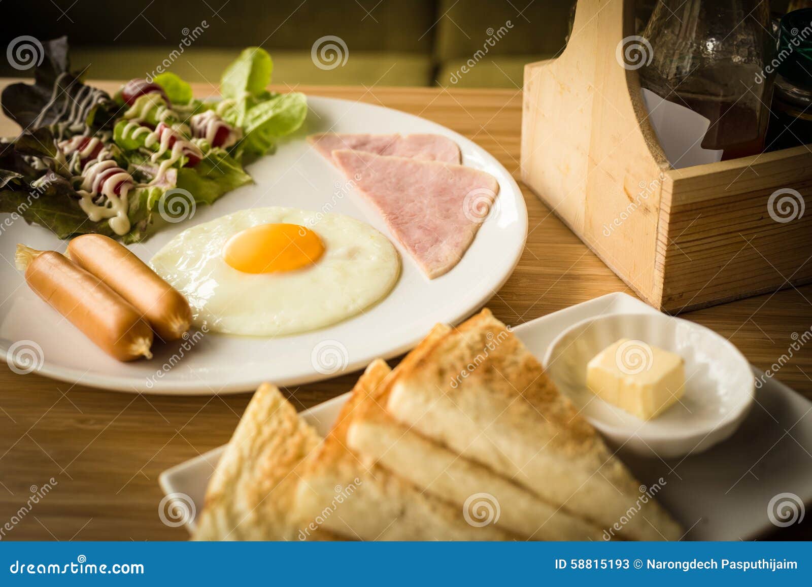 American Breakfast Set with Ketchup Stock Image - Image of breakfast ...