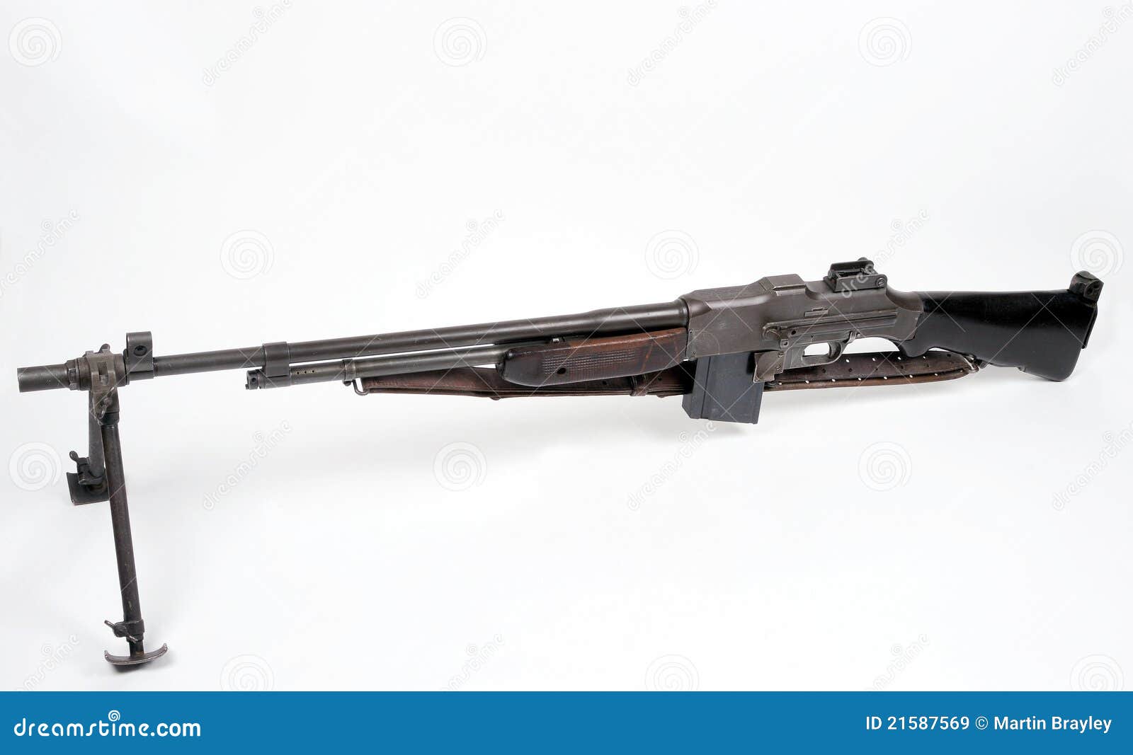 Automatic Rifle Isolated On White Background. Automatic Rifle From The ...