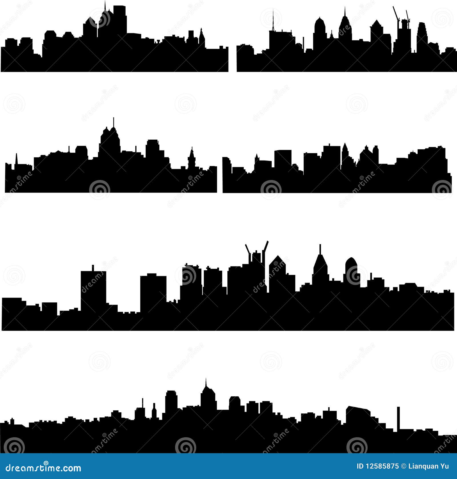 American buildings stock vector. Illustration of center - 12585875