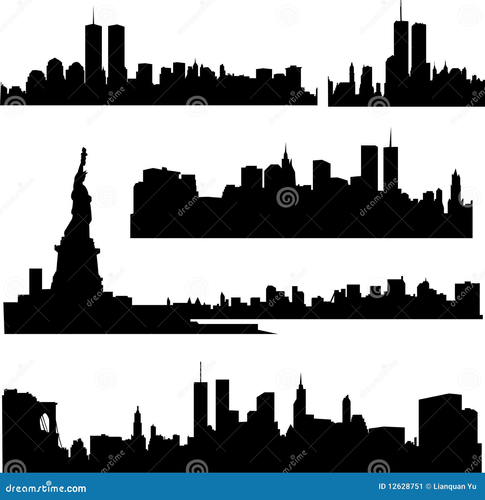 American buildings stock vector. Illustration of construct - 12628751