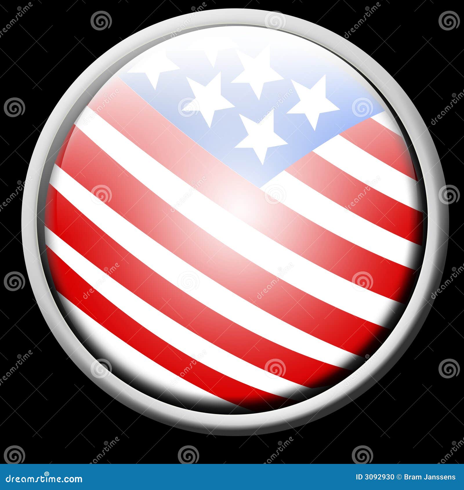 American button stock illustration. Illustration of flag - 3092930