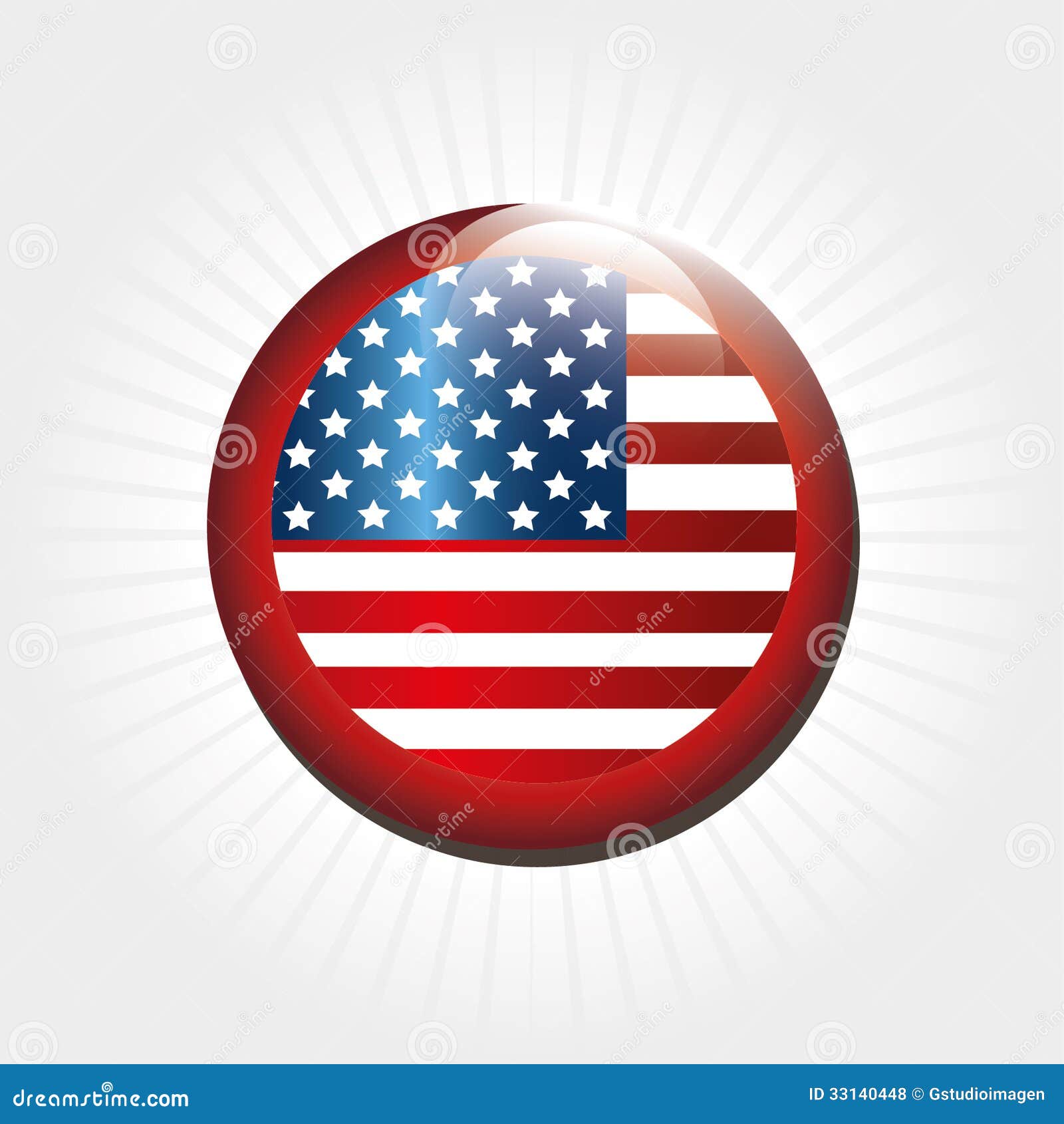 American button stock vector. Illustration of emblem - 33140448