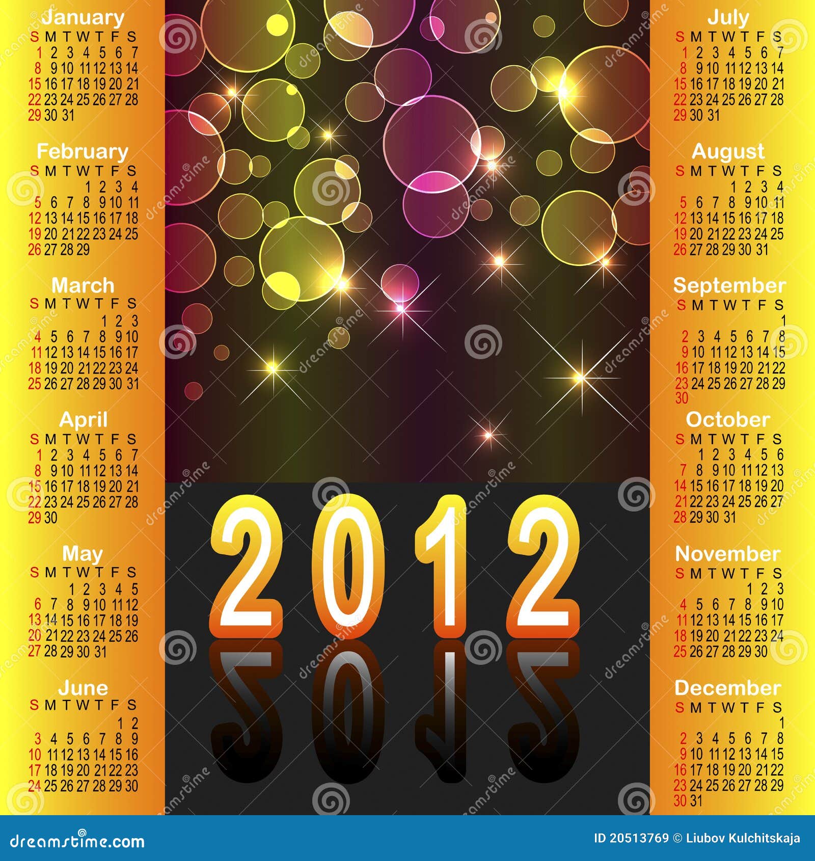 American Calendar 2022 2023 Years. Week Starts From Sunday. Vector ...