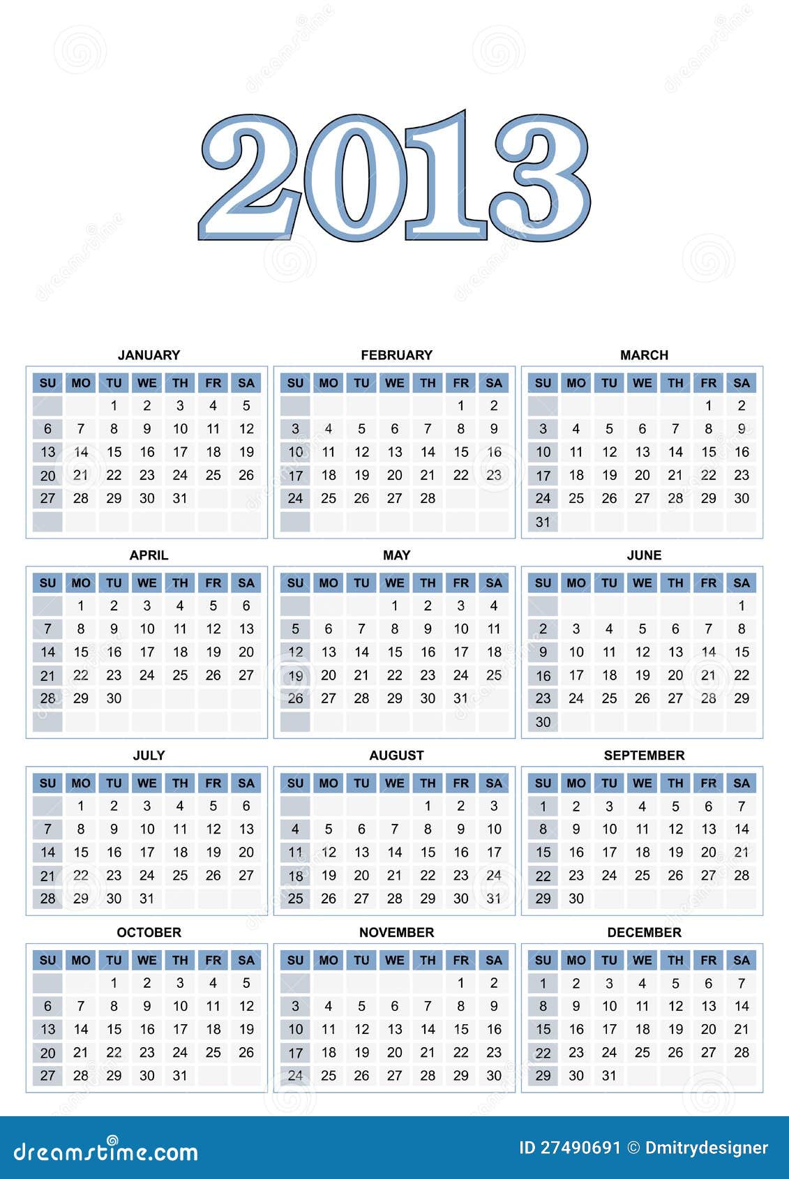 American Calendar stock vector. Illustration of business - 27490691