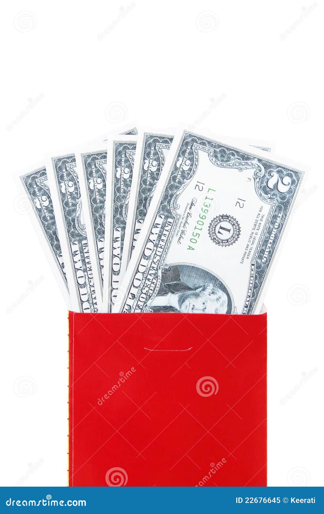 American Cash Growth from Red Envelope Stock Image - Image of wealth ...