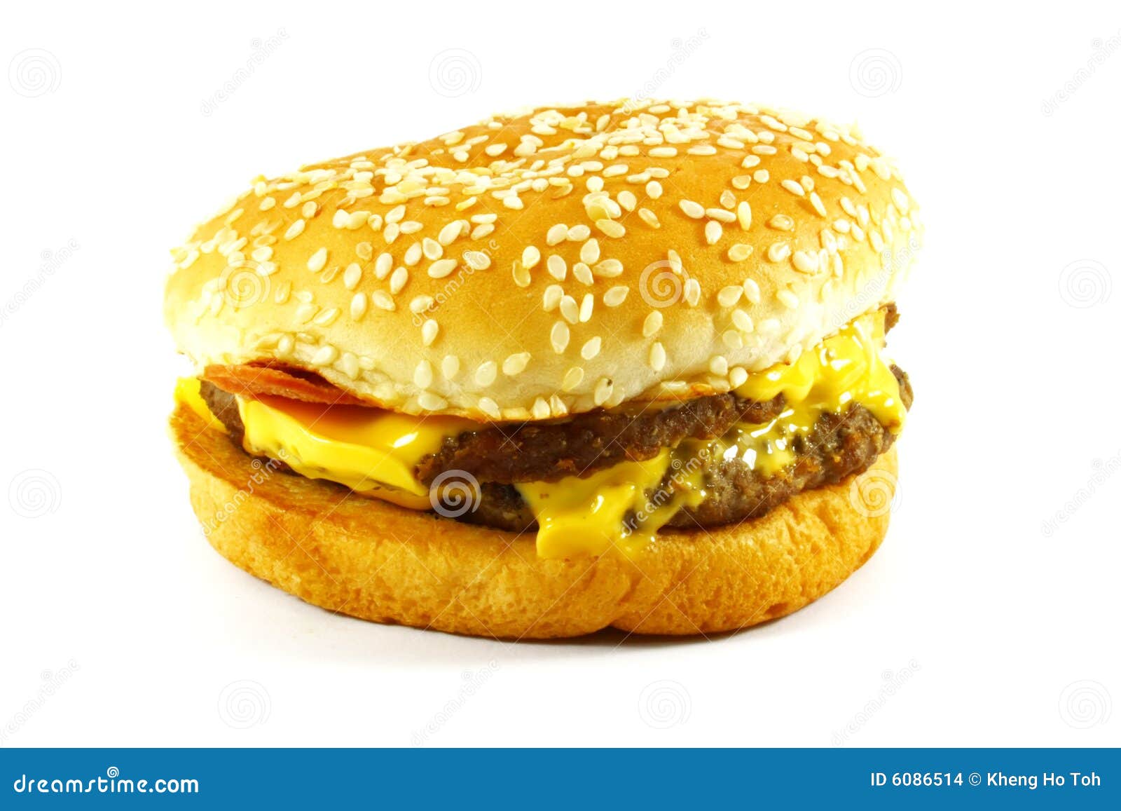 American Cheeseburger stock photo. Image of food, eating - 6086514