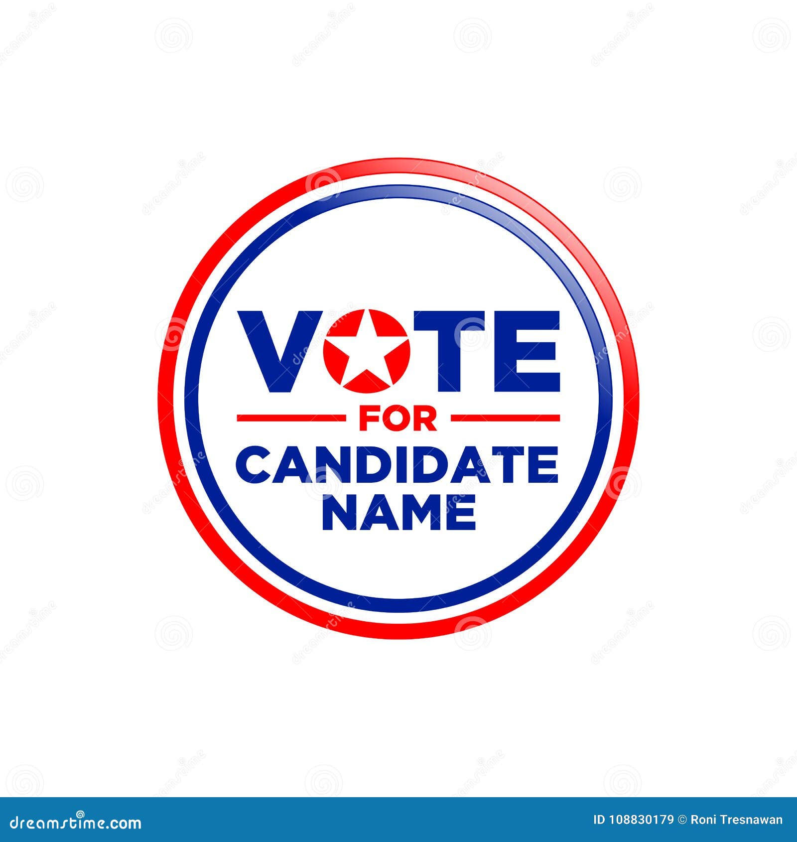 American Circle Candidate Vote Graphic Design Stock Vector ...
