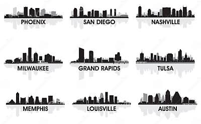 American cities stock vector. Illustration of corporate - 23218257