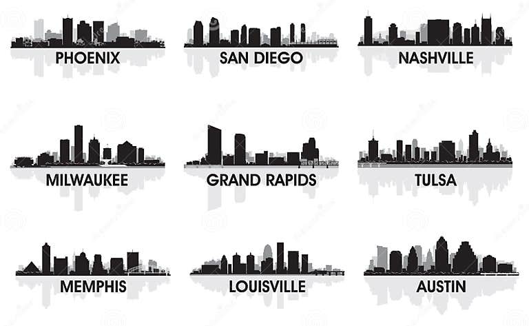 American cities stock vector. Illustration of corporate - 23218257