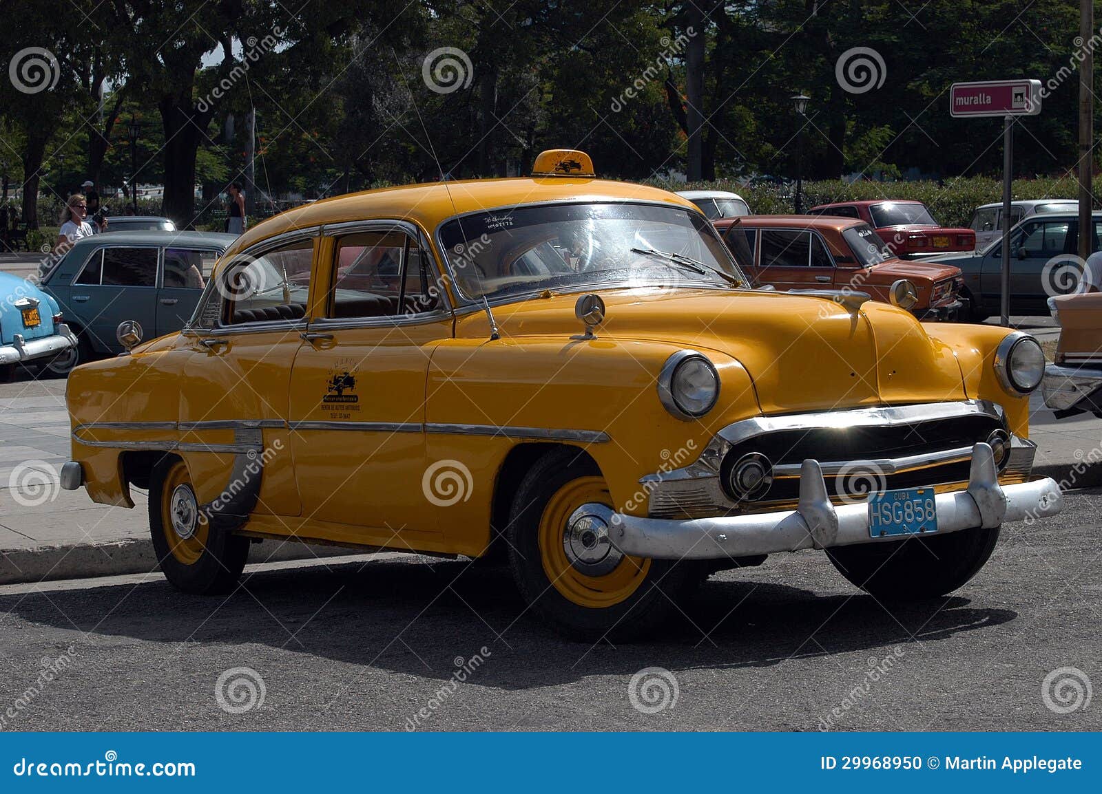 American Classic Cars On Main Gate Of Colon Cemetery, Havana, Cuba ...
