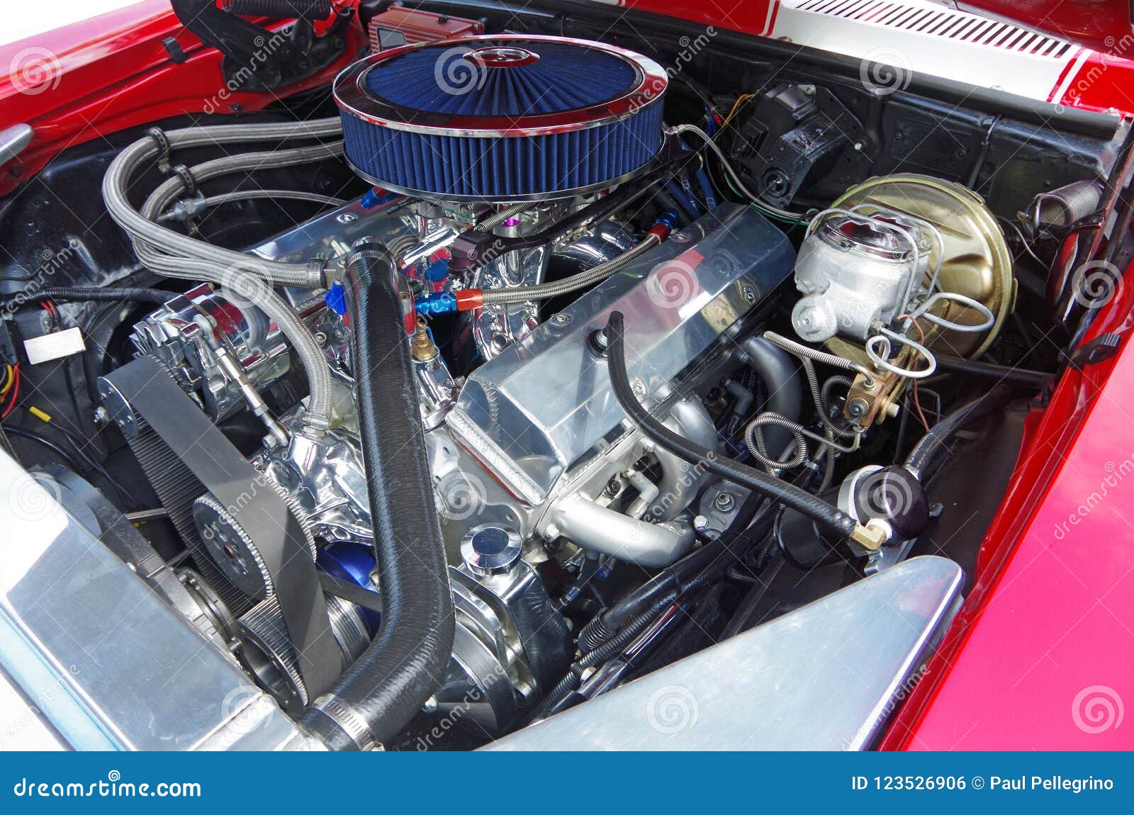 American Classic Car Hot Rod Engine Stock Photo - Image of retro, motor ...