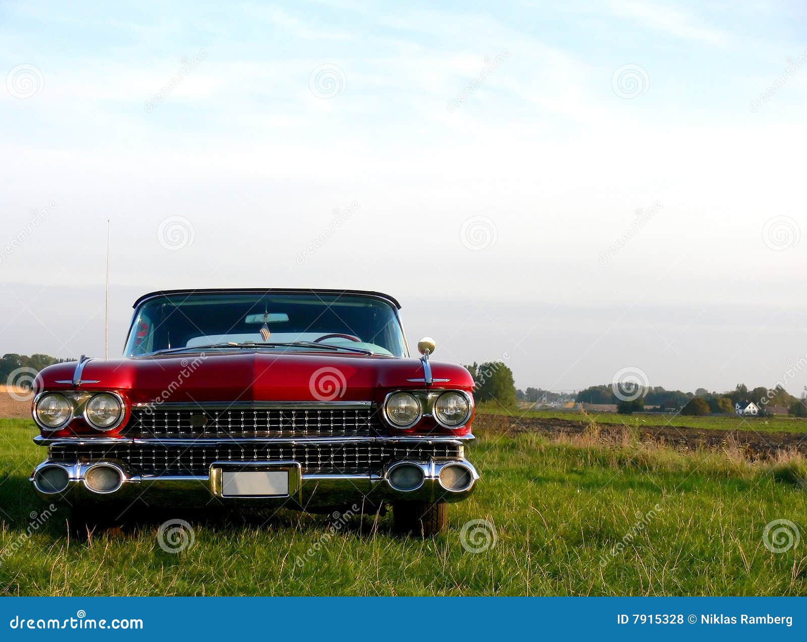 American Classic - Red Car stock photo. Image of evening - 7915328