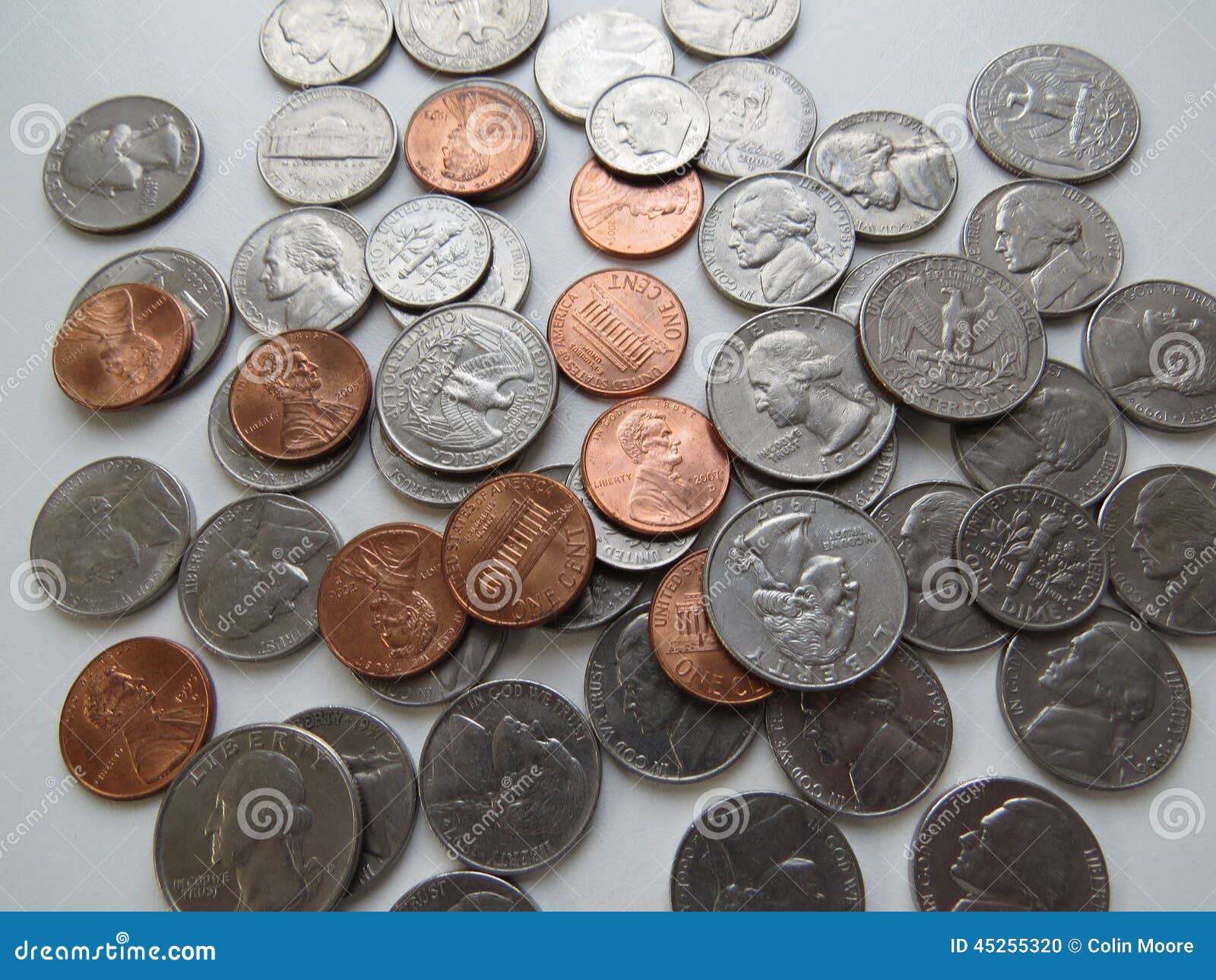 American Coins stock photo. Image of money, cash, wealth - 45255320