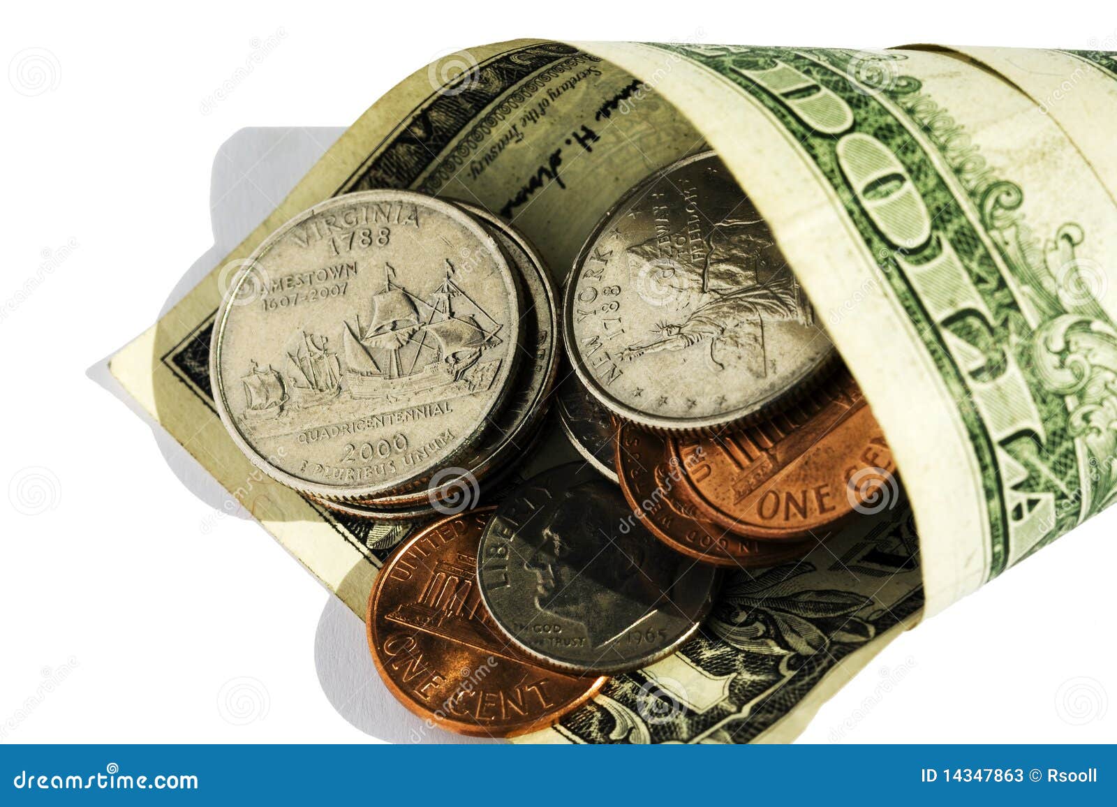 The American Coins and Denominations Stock Image - Image of coins ...