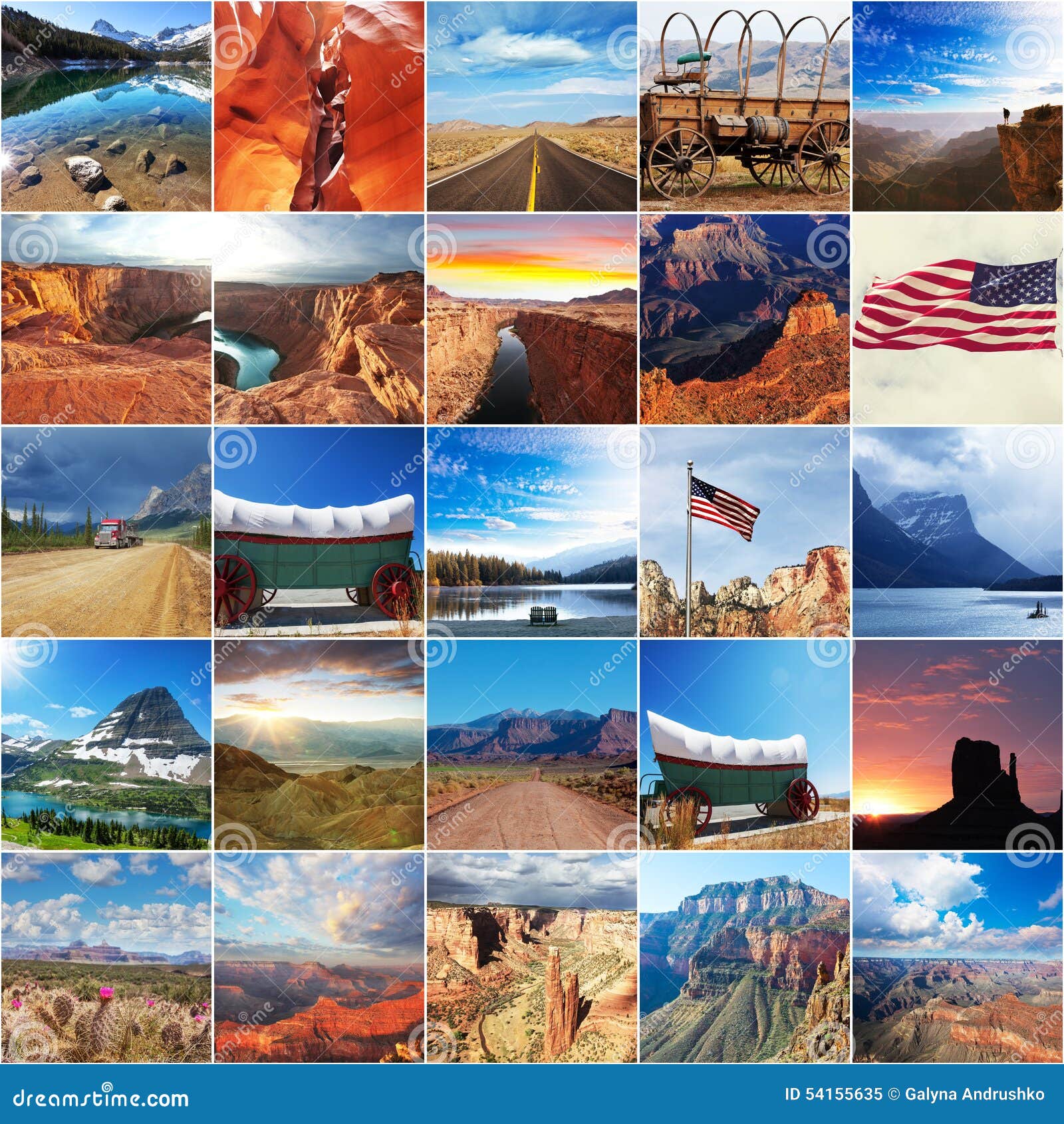 American collage stock image. Image of america, monuments - 54155635