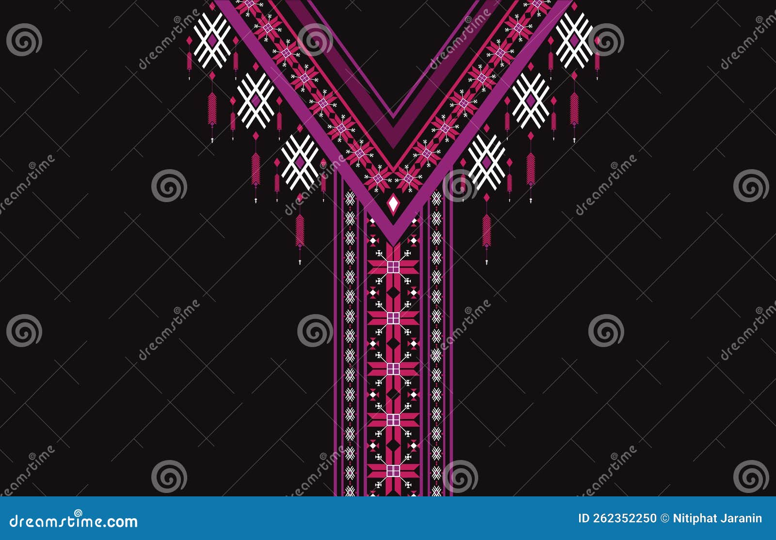 American Collar Pattern Design Stock Illustration - Illustration of ...
