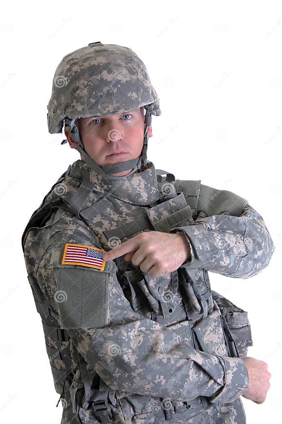 American Combat Soldier stock image. Image of prepared - 1874419