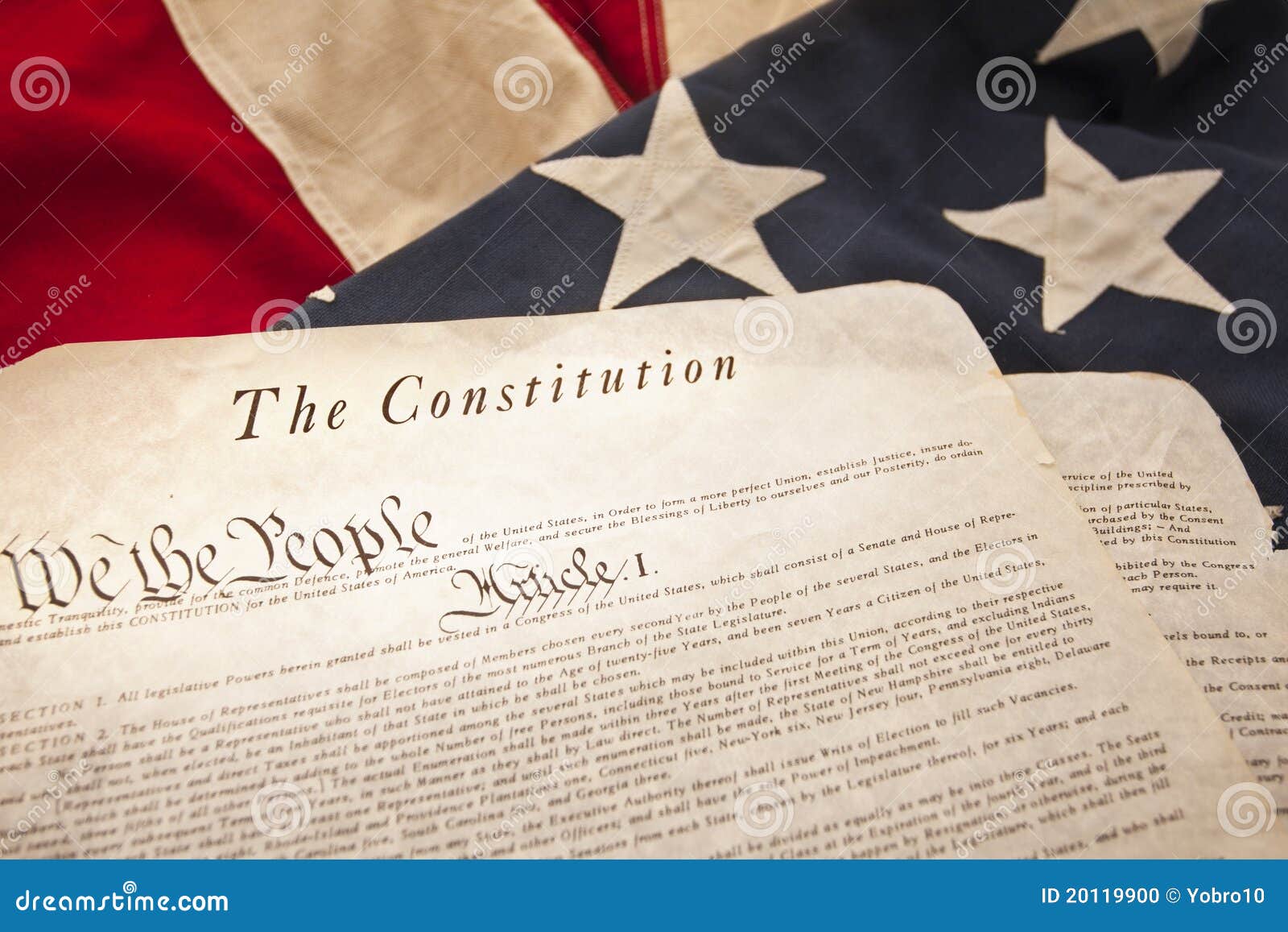 The American Constitution stock photo. Image of flag - 20119900