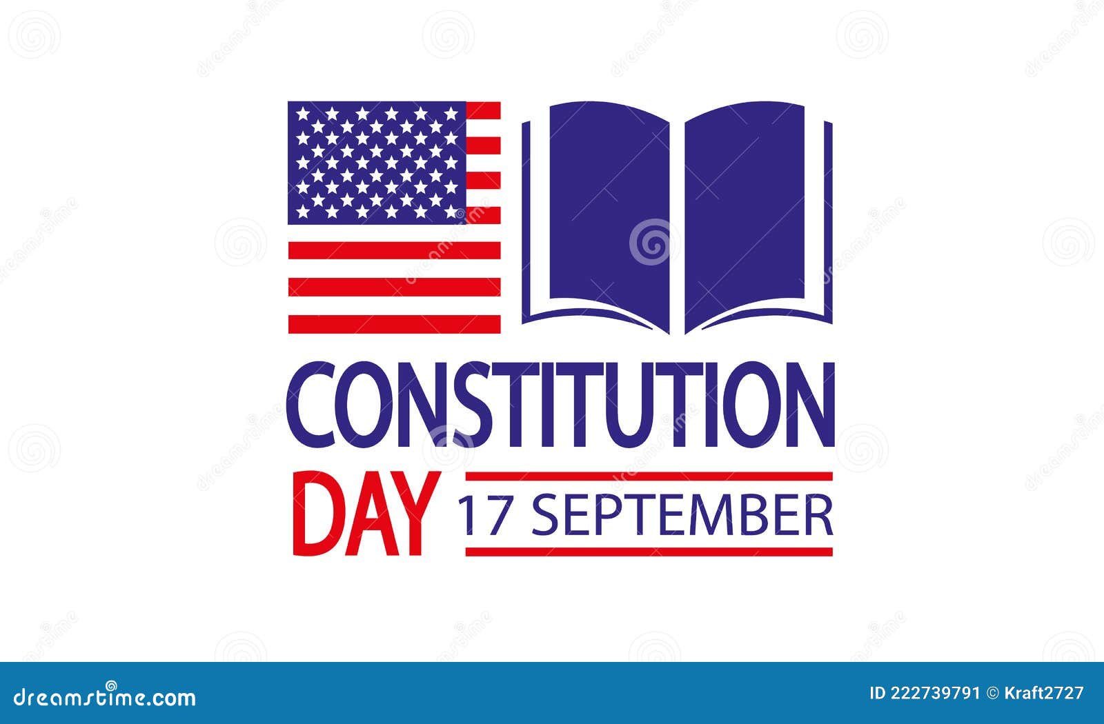 American Constitution Day Badge Stock Vector - Illustration of card ...