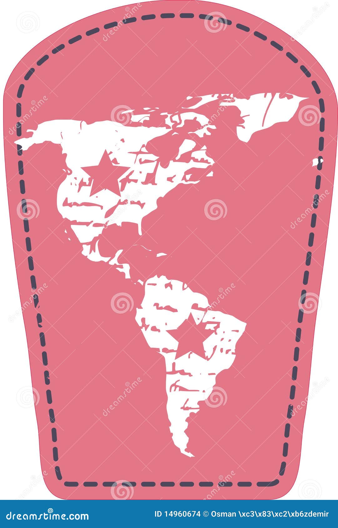 American Continent stock vector. Illustration of geography - 14960674