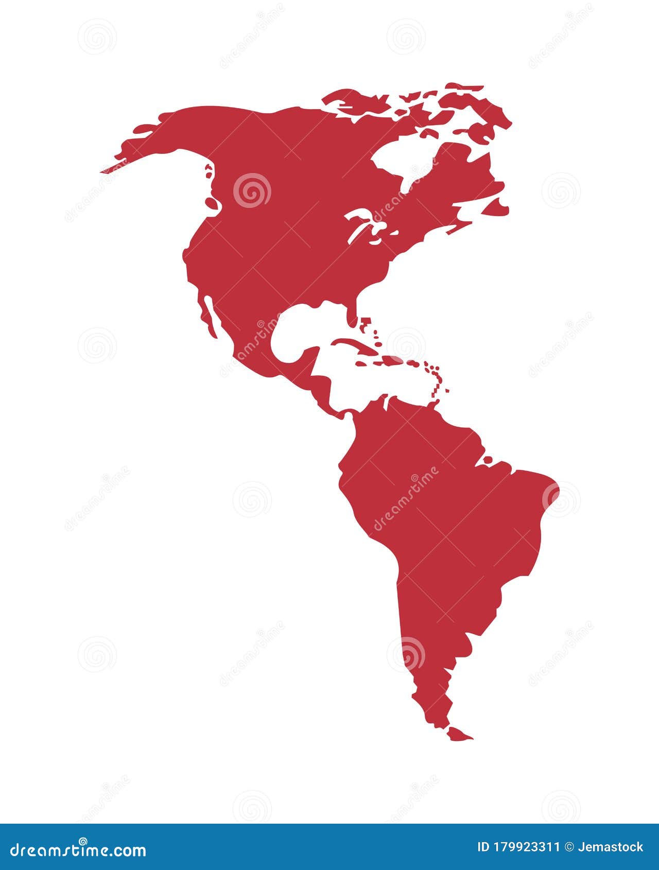 American Continent Map Isolated Icon Stock Vector - Illustration of ...