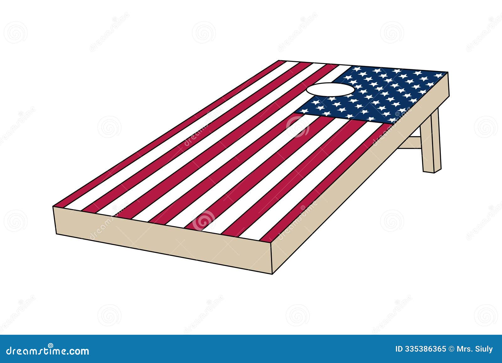 Cornhole Board And Bags Coloring Page For Kids Vector Illustration ...
