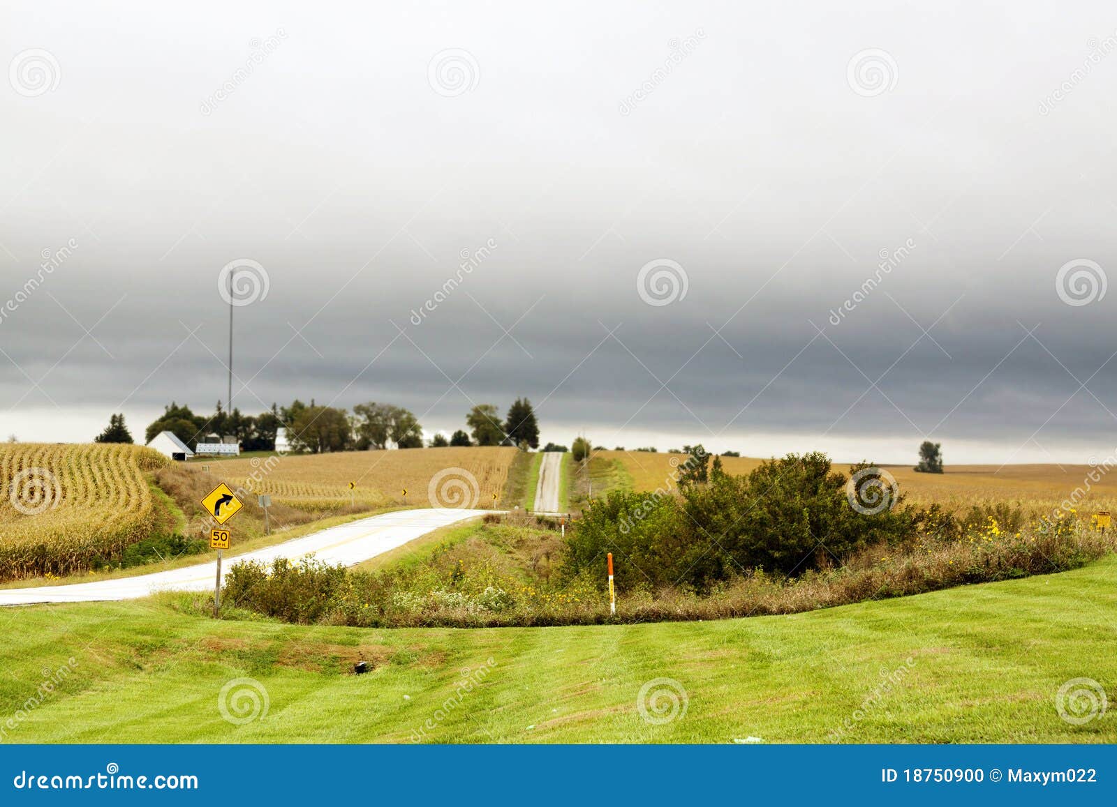 American Country Road stock photo. Image of iowa, road - 18750900