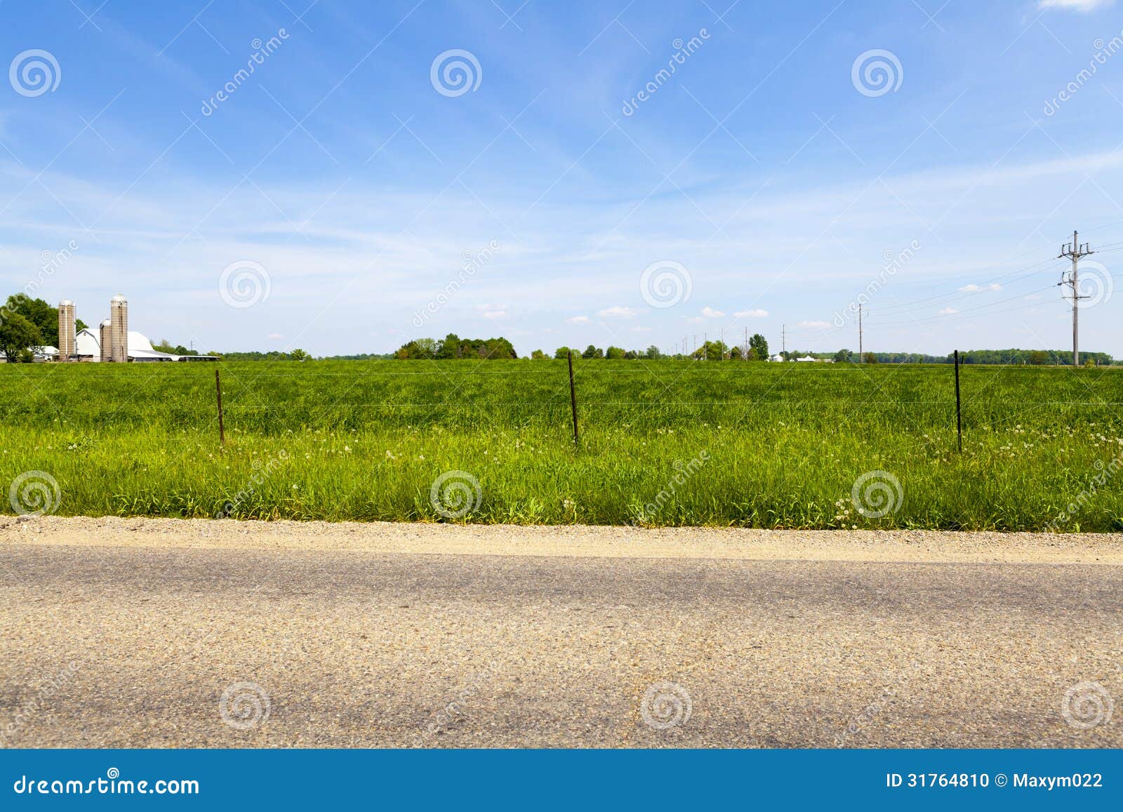 American Country Road stock photo. Image of main, hill - 31764810
