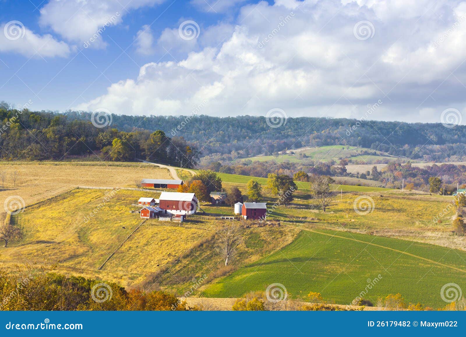 American Countryside stock photo. Image of scene, clouds - 26179482