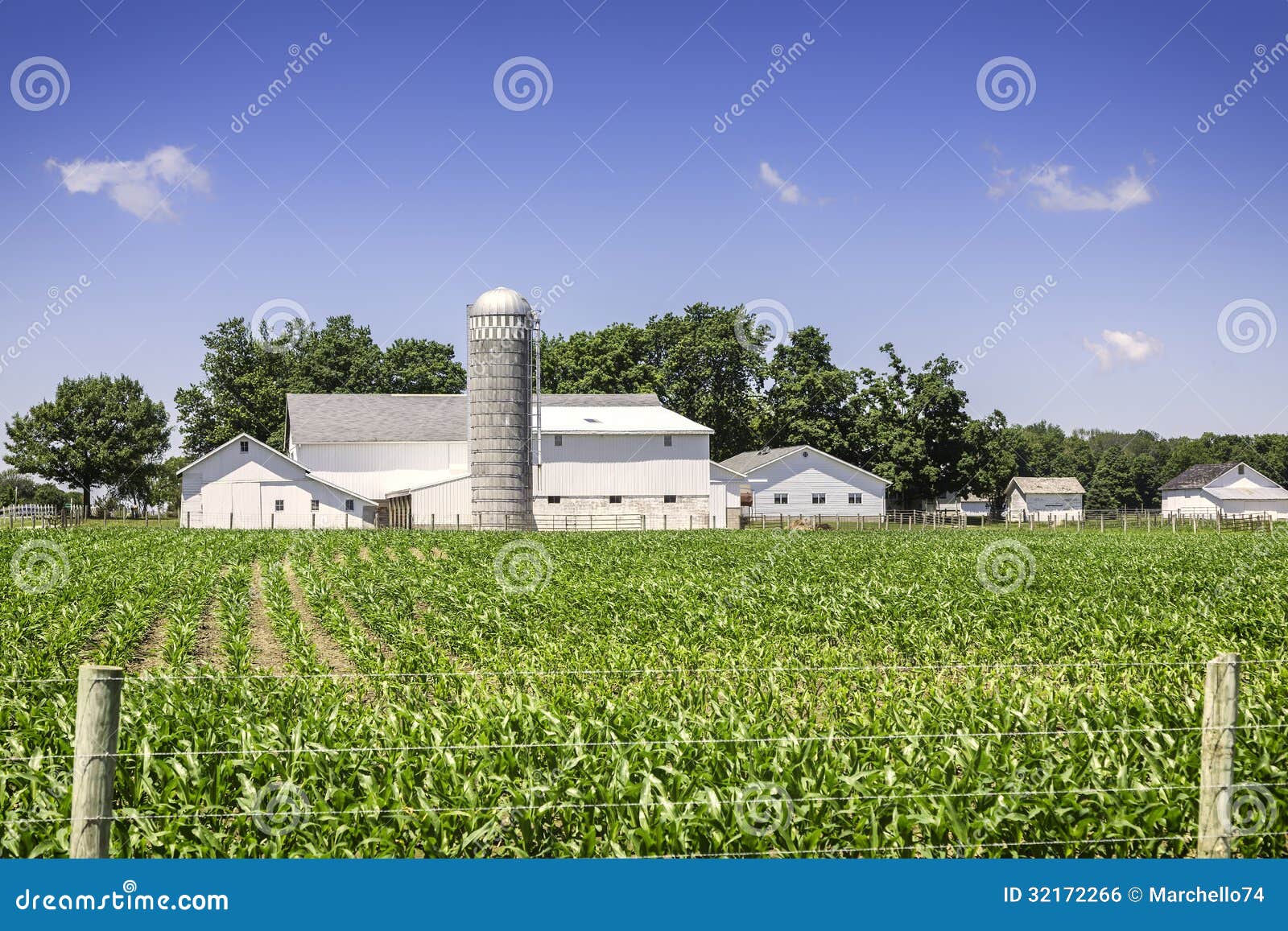 American countryside farm stock photo. Image of building - 32172266